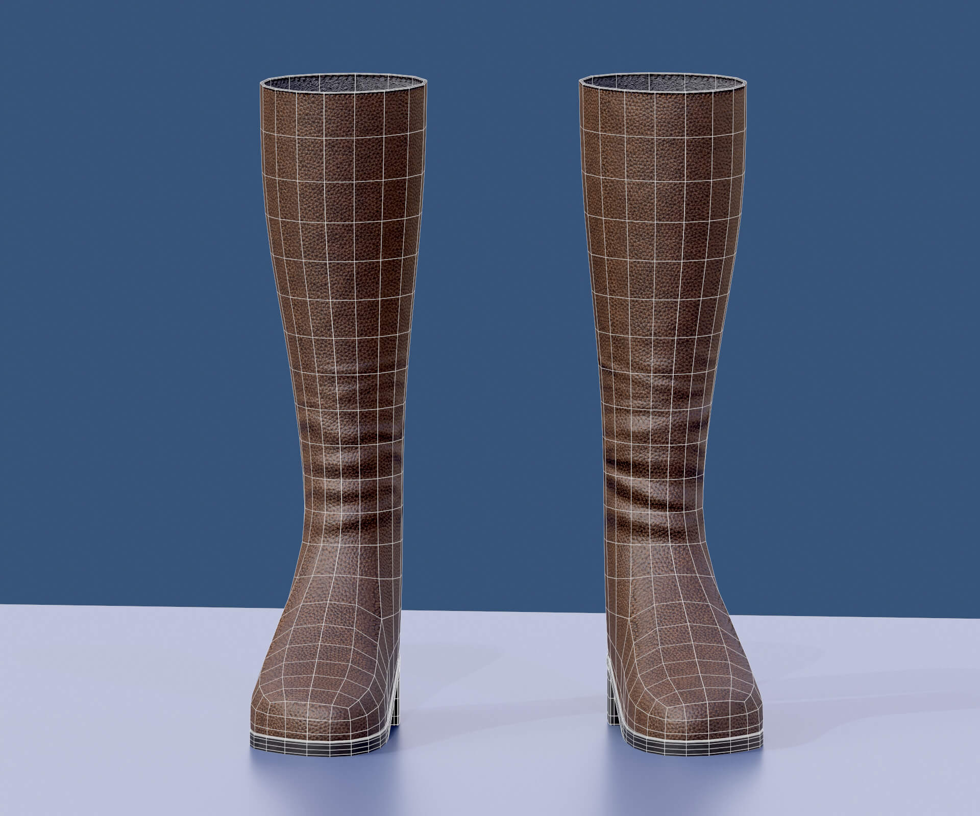 Brown and black Boots - 3D Model by AleoPix
