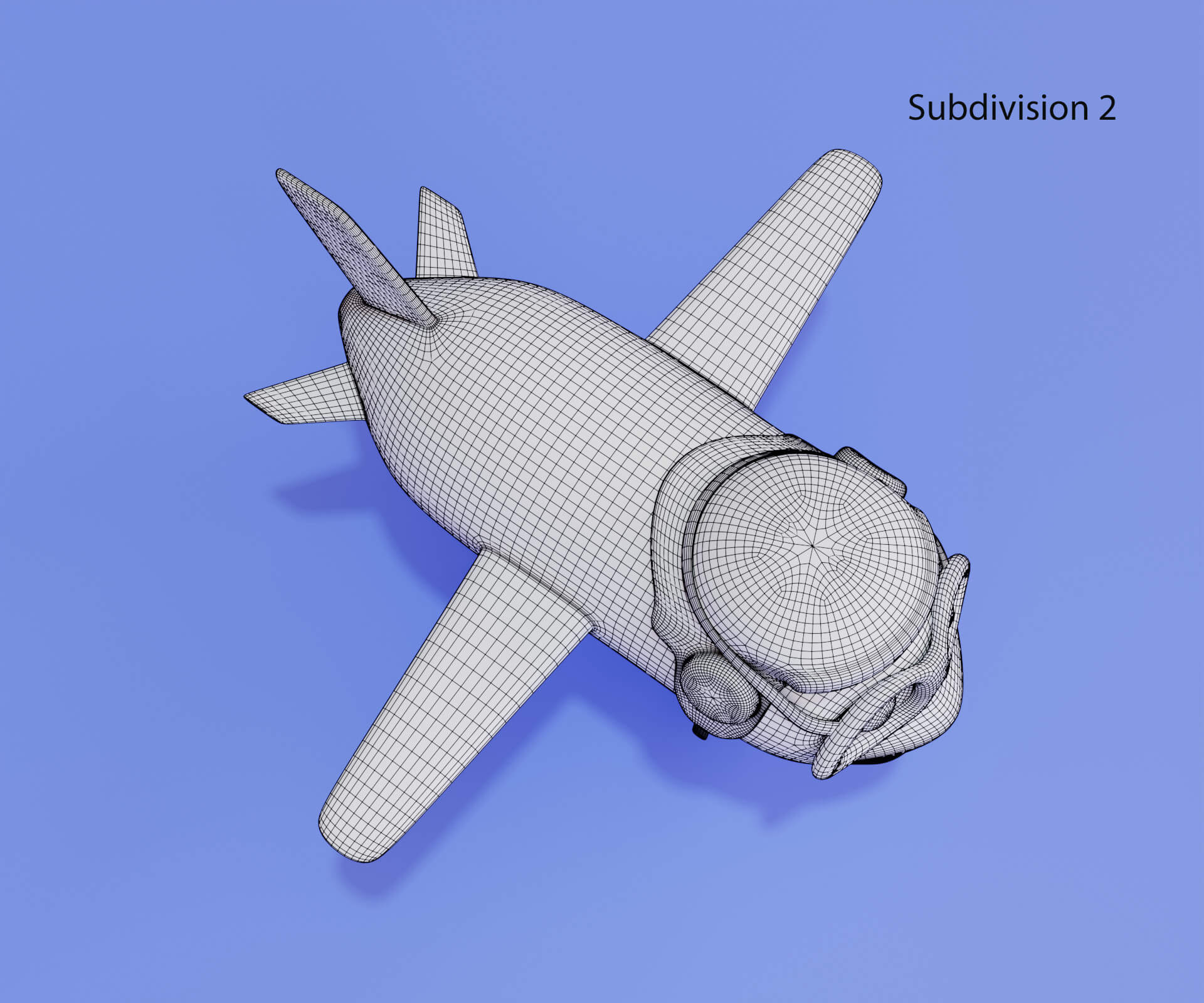 Cartoon Airplane With Eyes - 3D Model by AleoPix