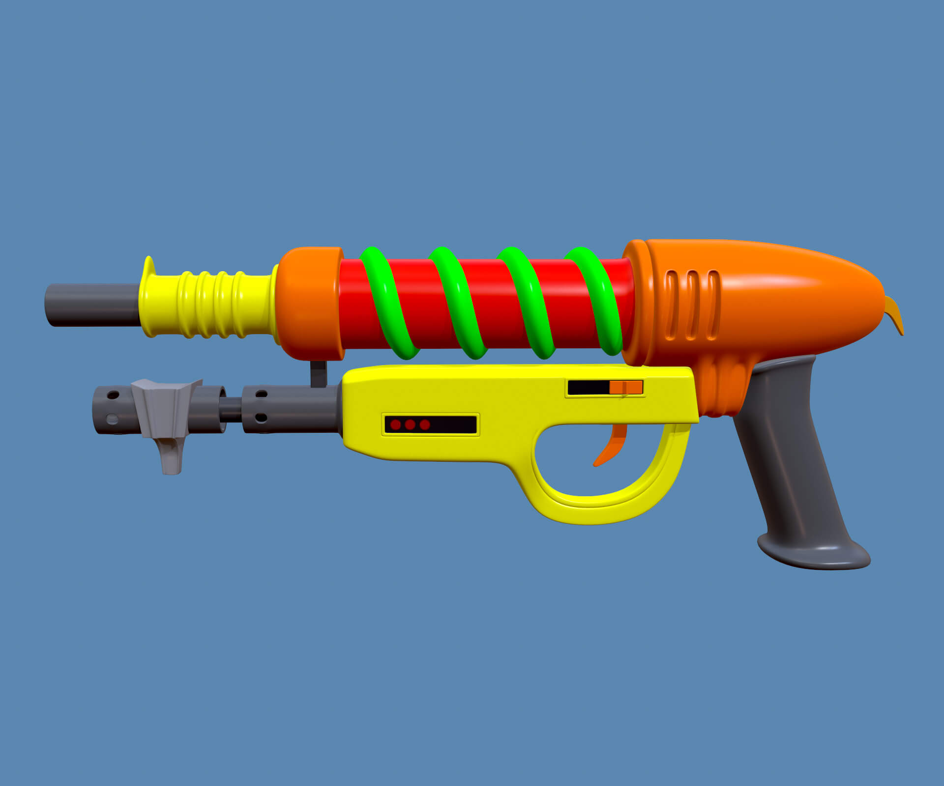 Cartoon Blaster Gun - 3D Model by AleoPix