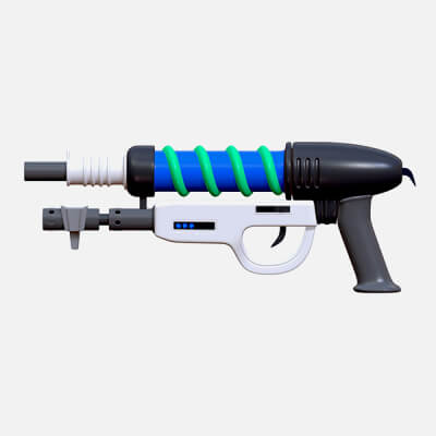 Cartoon Blaster Gun - 3D Model by AleoPix