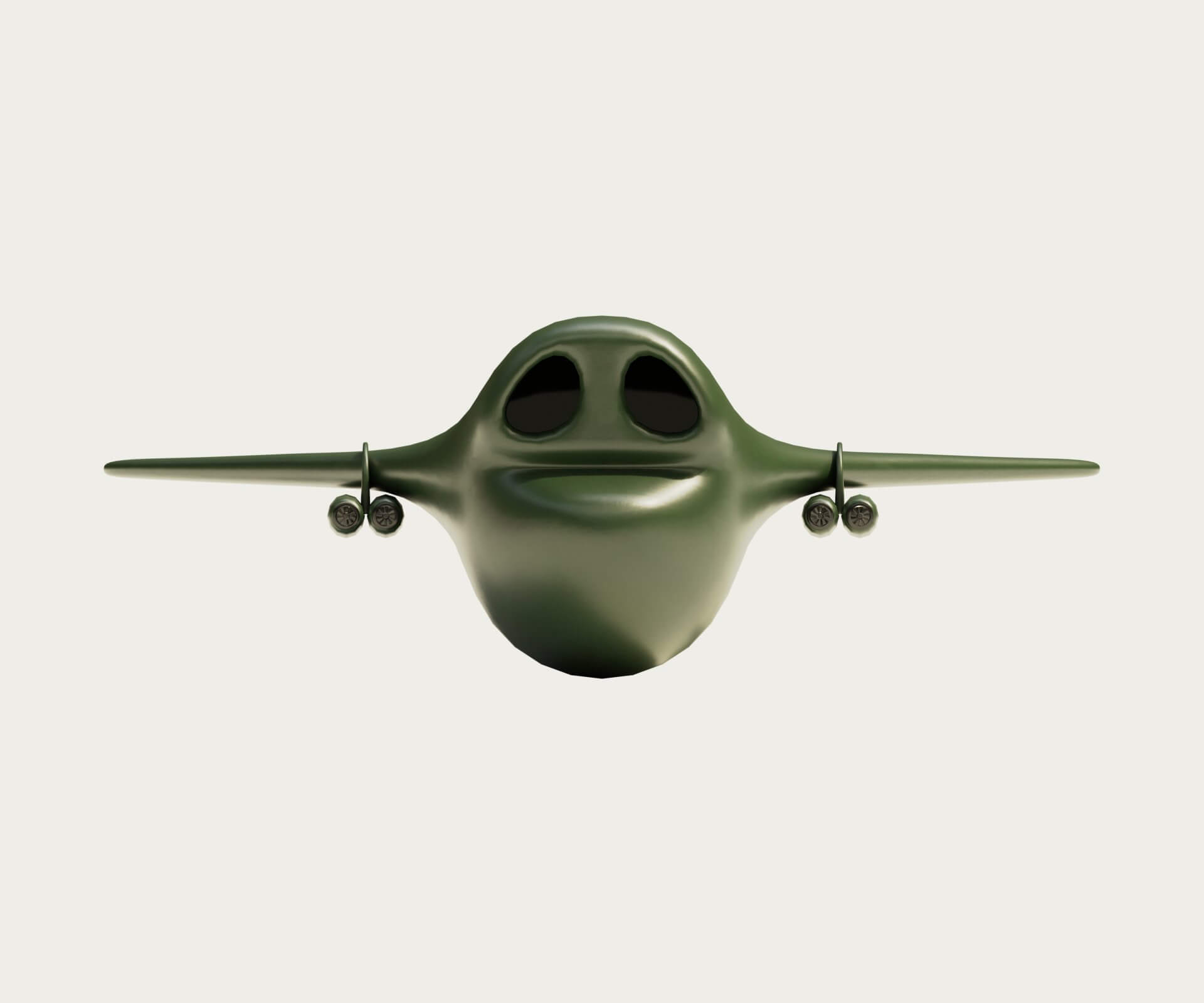 Cartoon Bomber Airplane - 3D Model by AleoPix