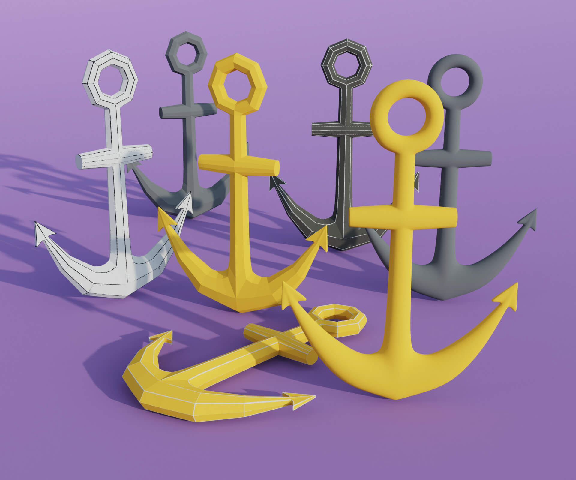 3d Anchor Icon