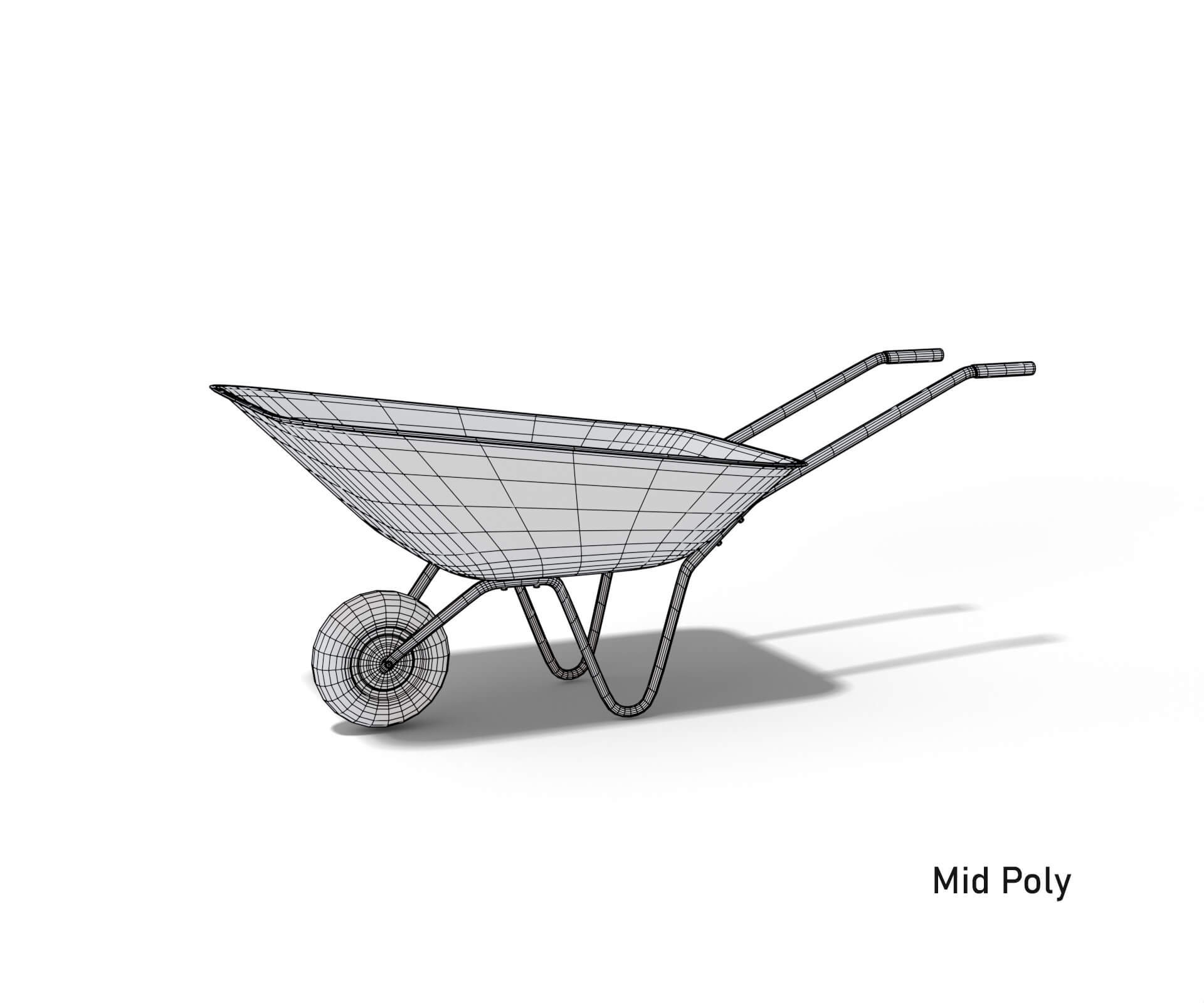 Cartoon Wheelbarrow - 3D Model by AleoPix