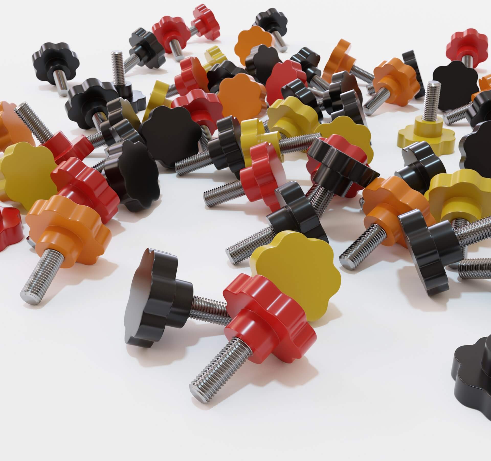 Clamping Bolt - 3 Colors 3D Model by AleoPix