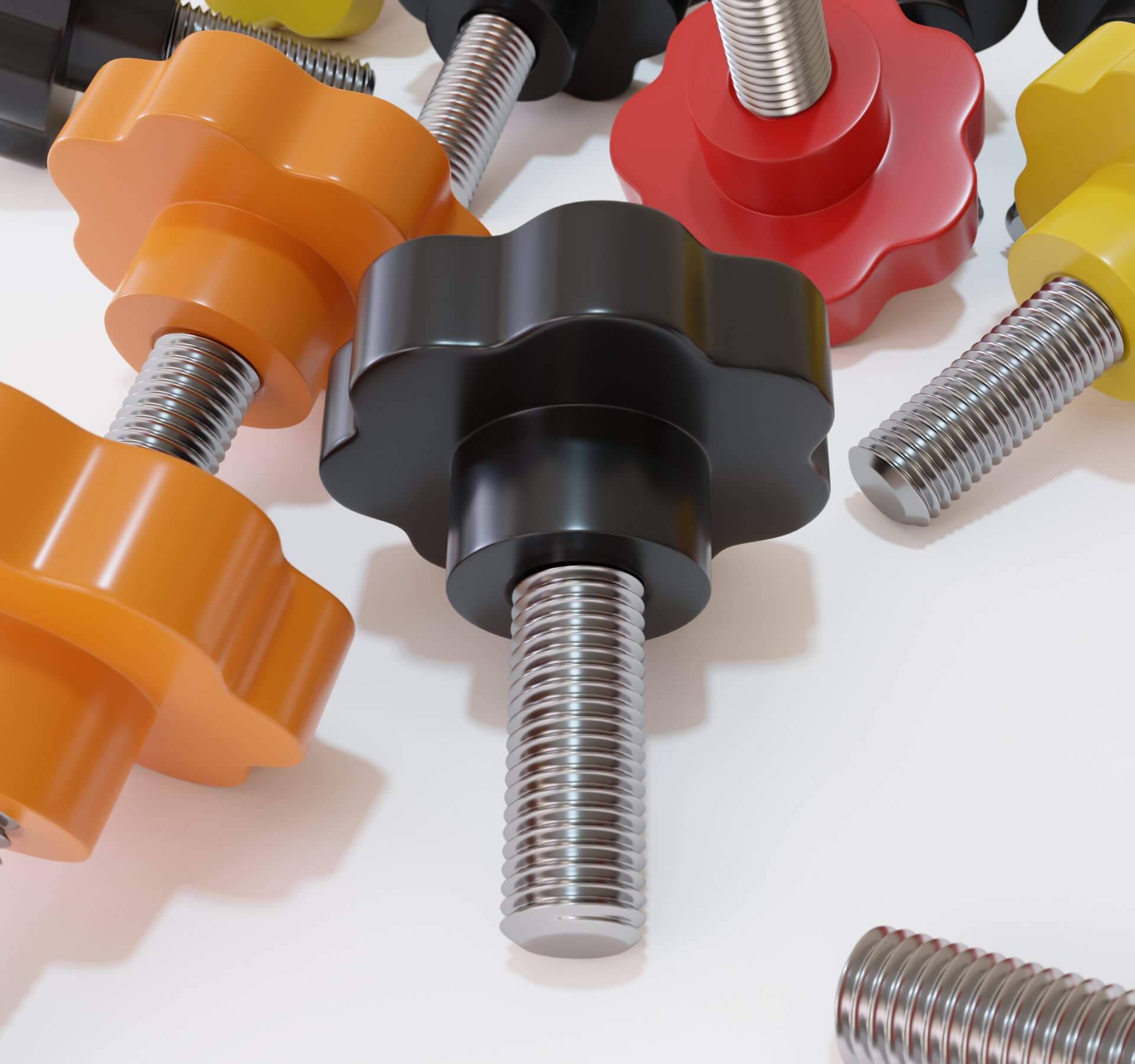 Clamping Bolt - 3 Colors 3D Model by AleoPix