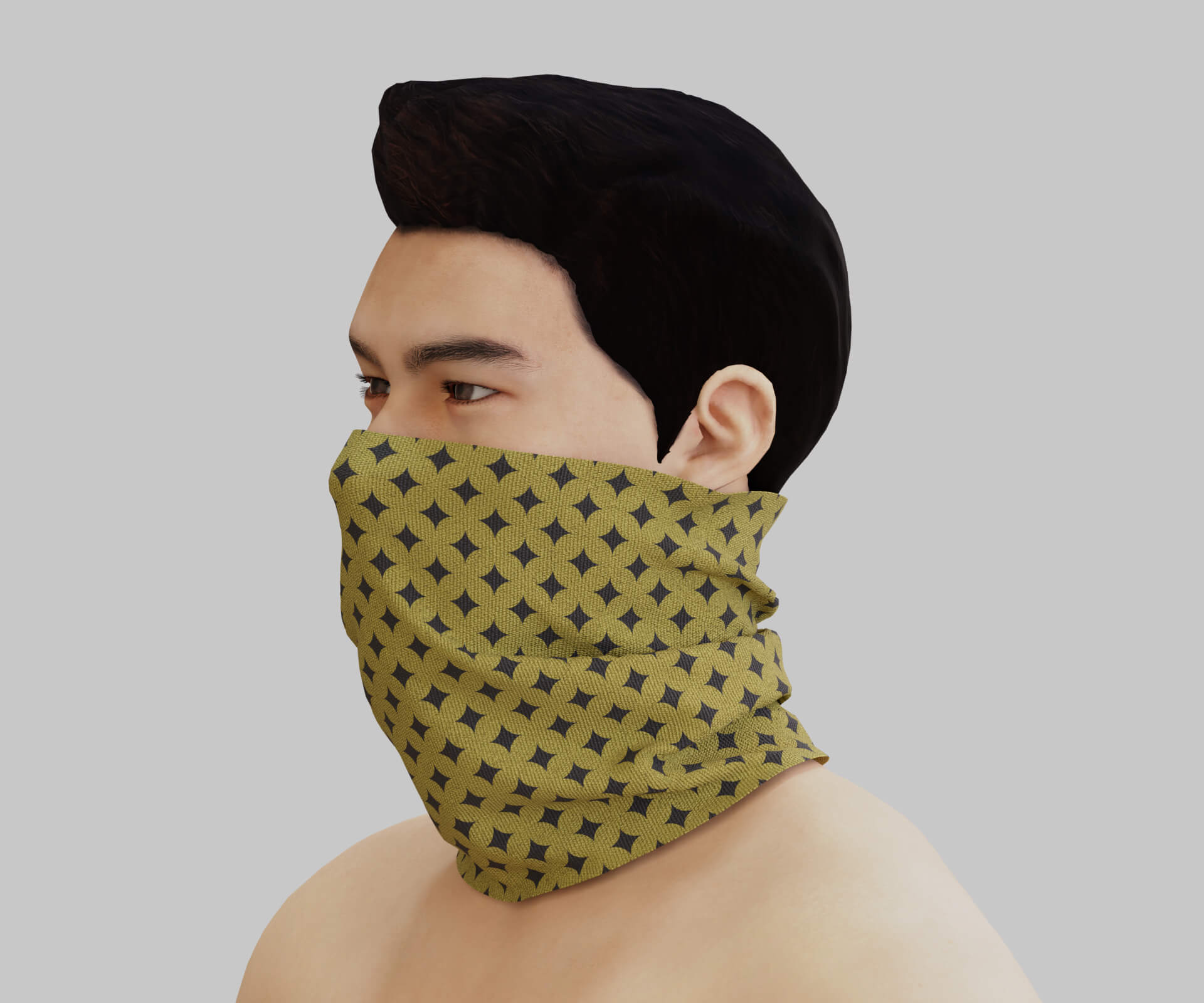 Face Scarf Hidenface - 3D Model by AleoPix