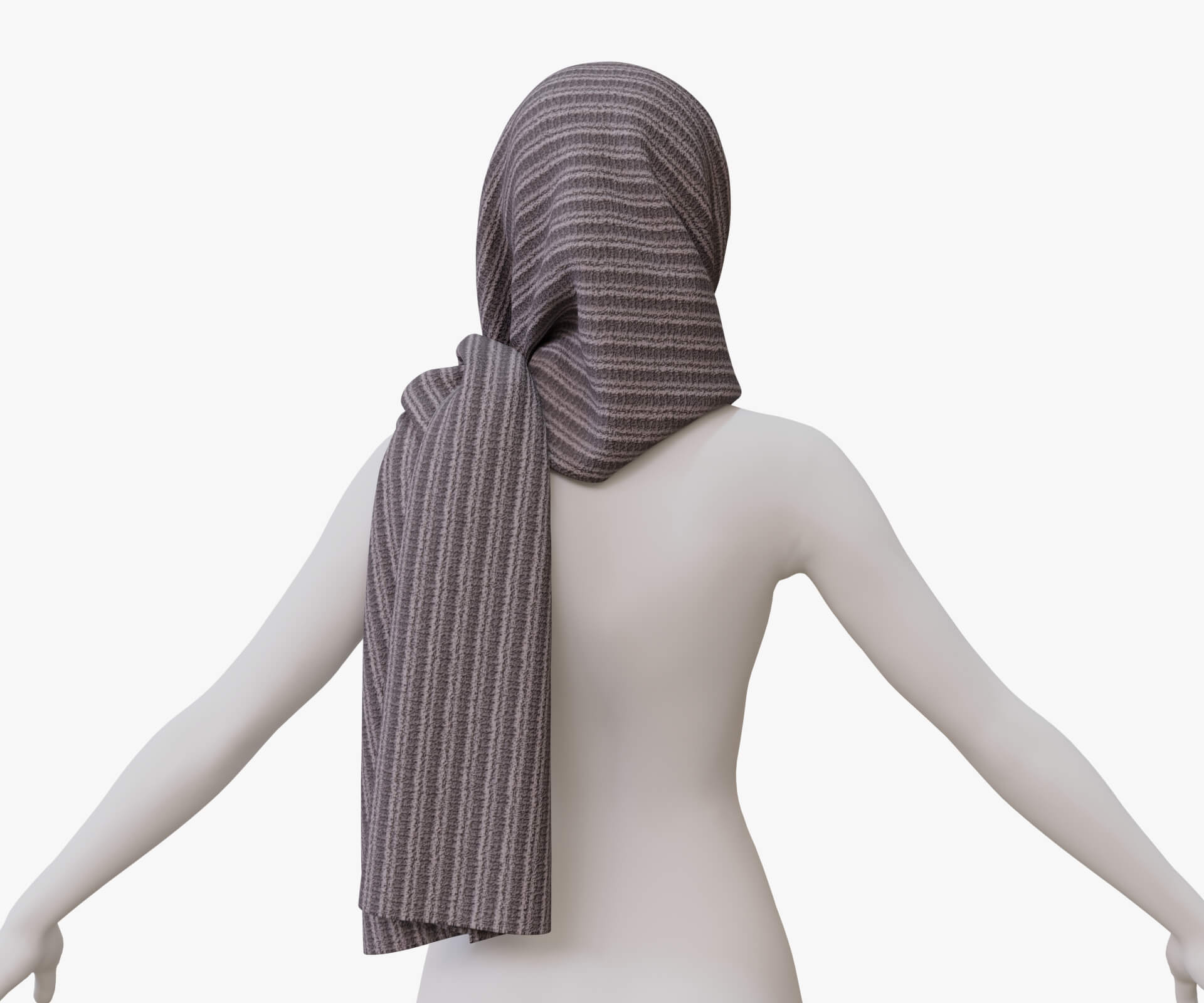 Medieval and Winter Long Shawl - 3D Model by AleoPix