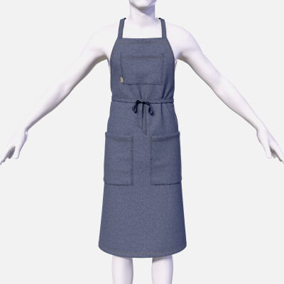 Men's Apron Denim - 3D Model by AleoPix
