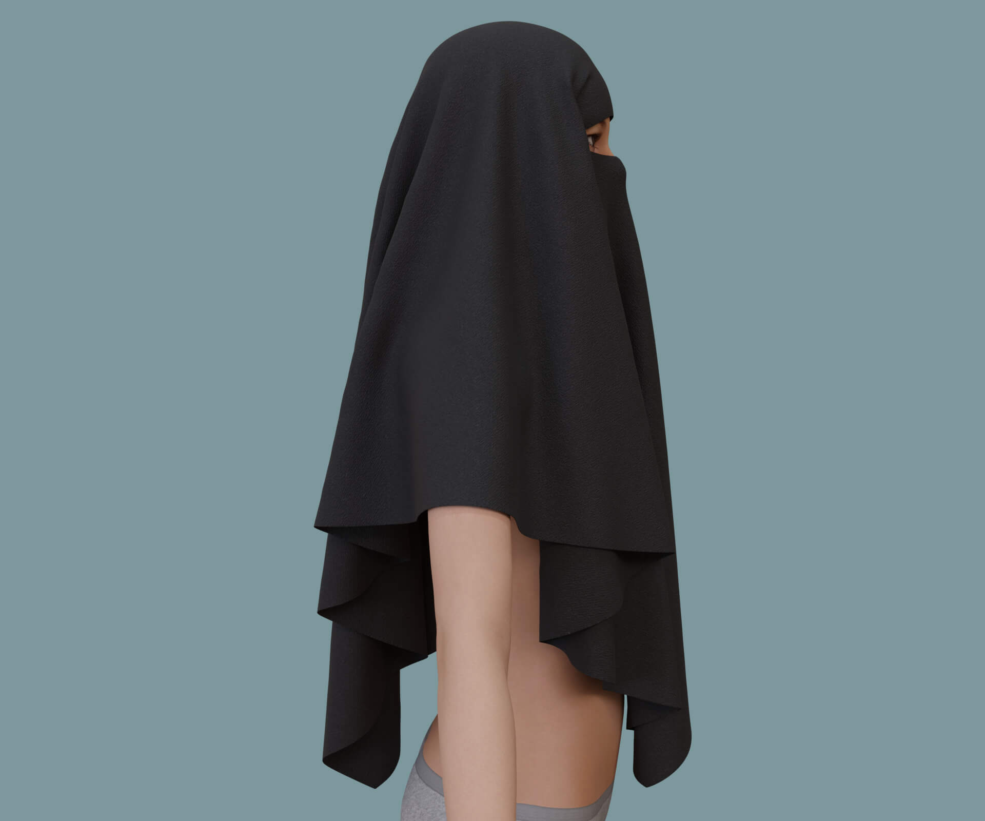Muslim Arabic Niqab - 3D Model by AleoPix