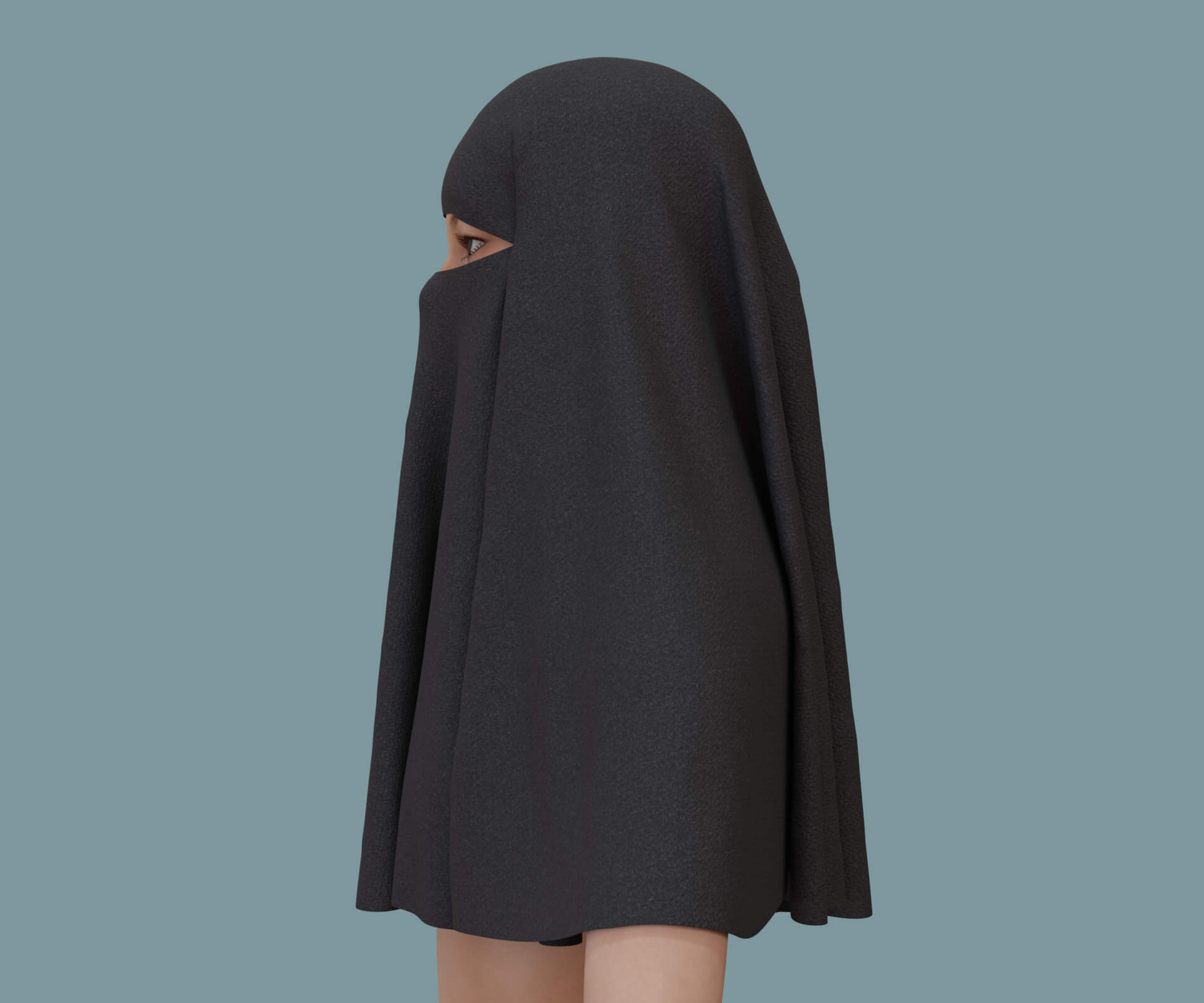 Muslim Arabic Niqab - 3D Model by AleoPix
