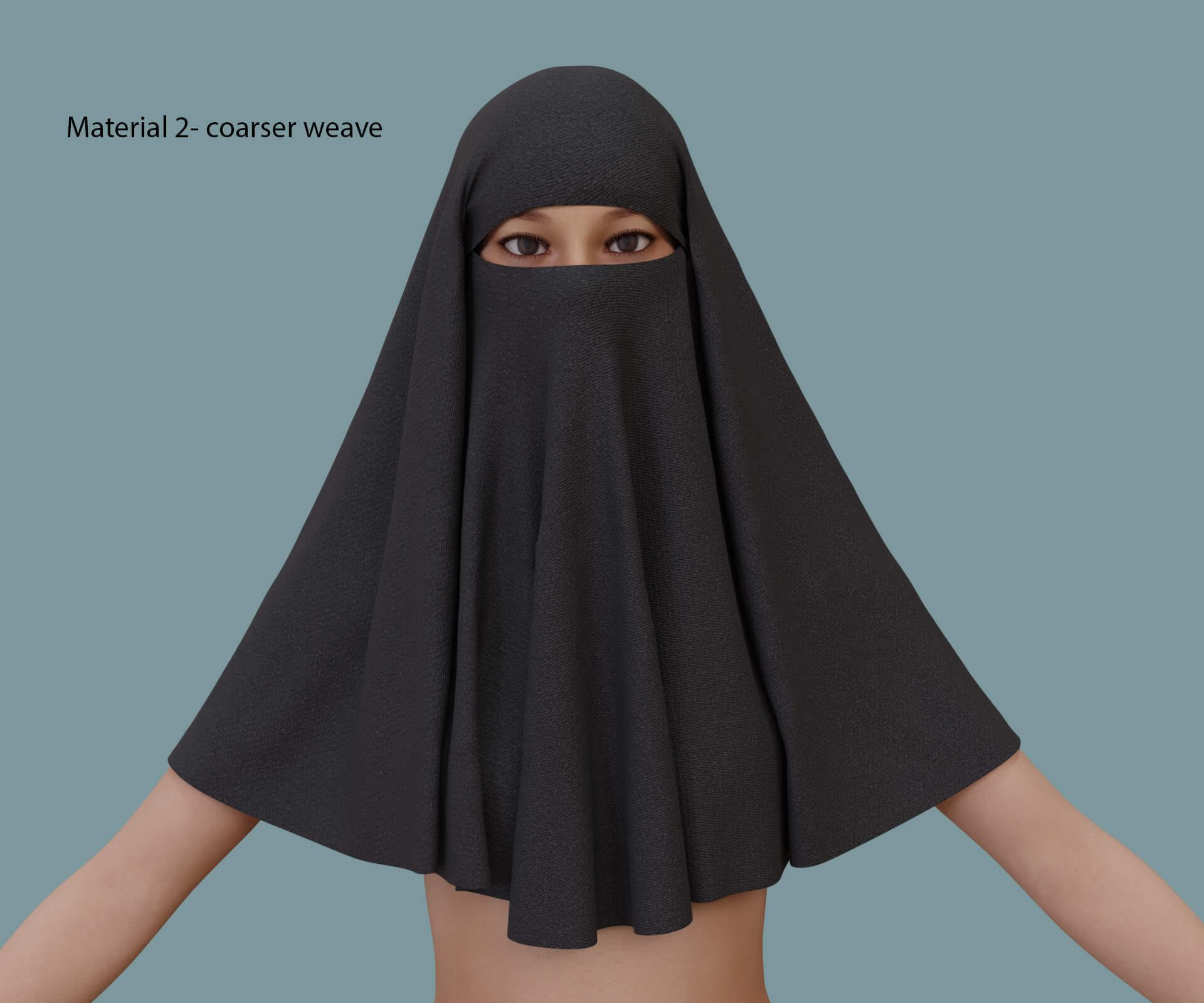 Muslim Arabic Niqab - 3D Model by AleoPix