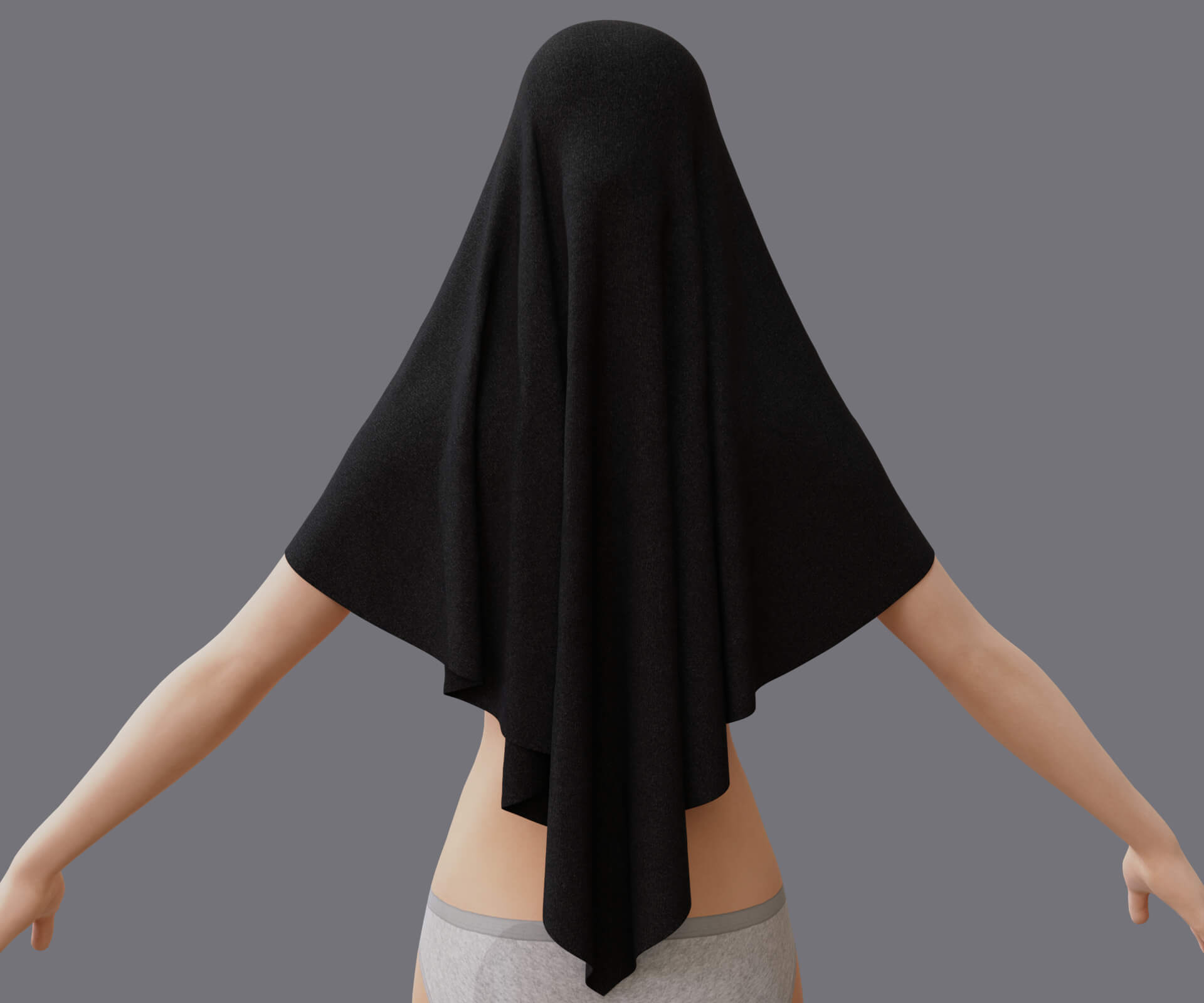 Nuns Veil Wimple - 3D Model by AleoPix