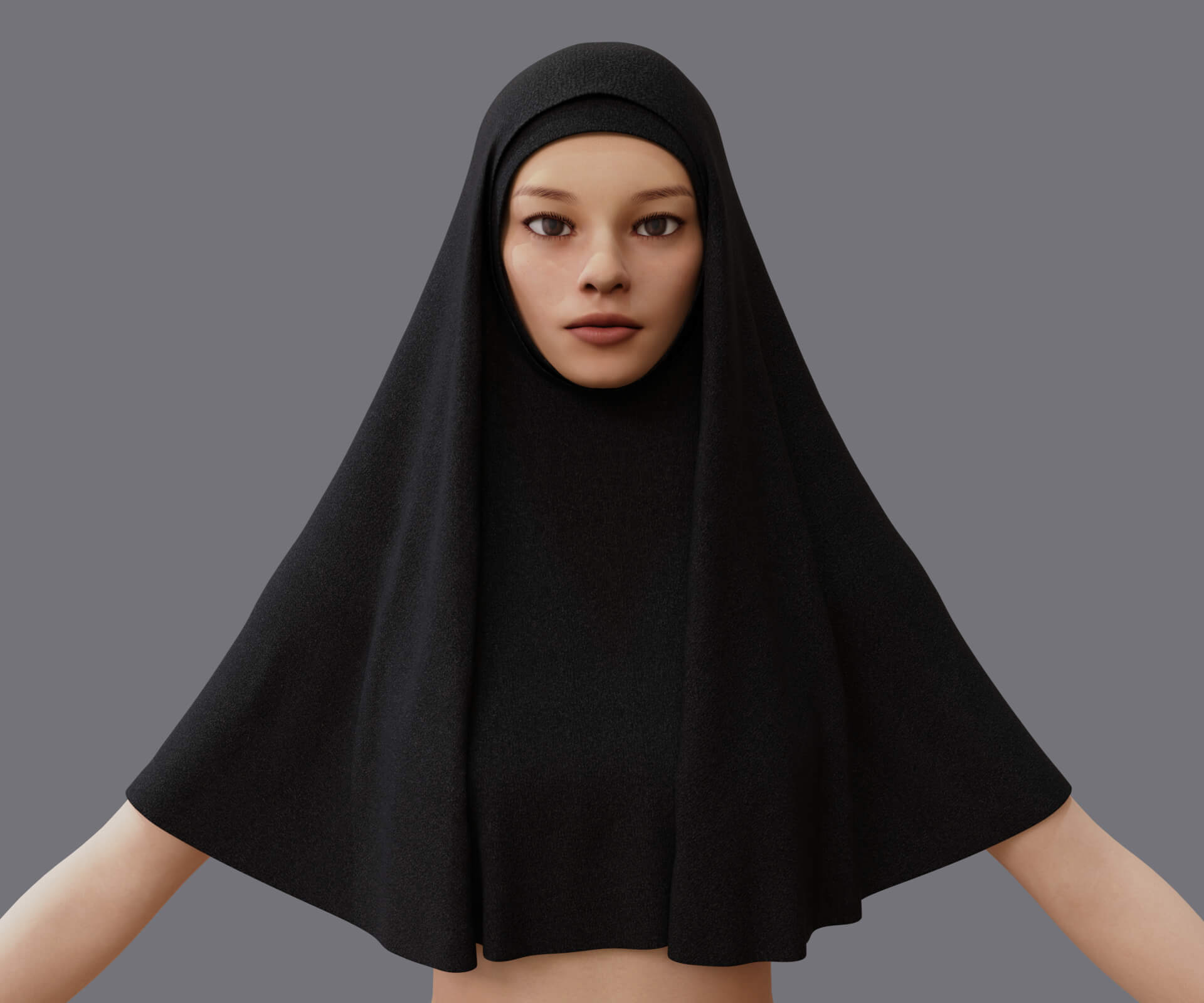 Nuns Veil Wimple - 3D Model by AleoPix