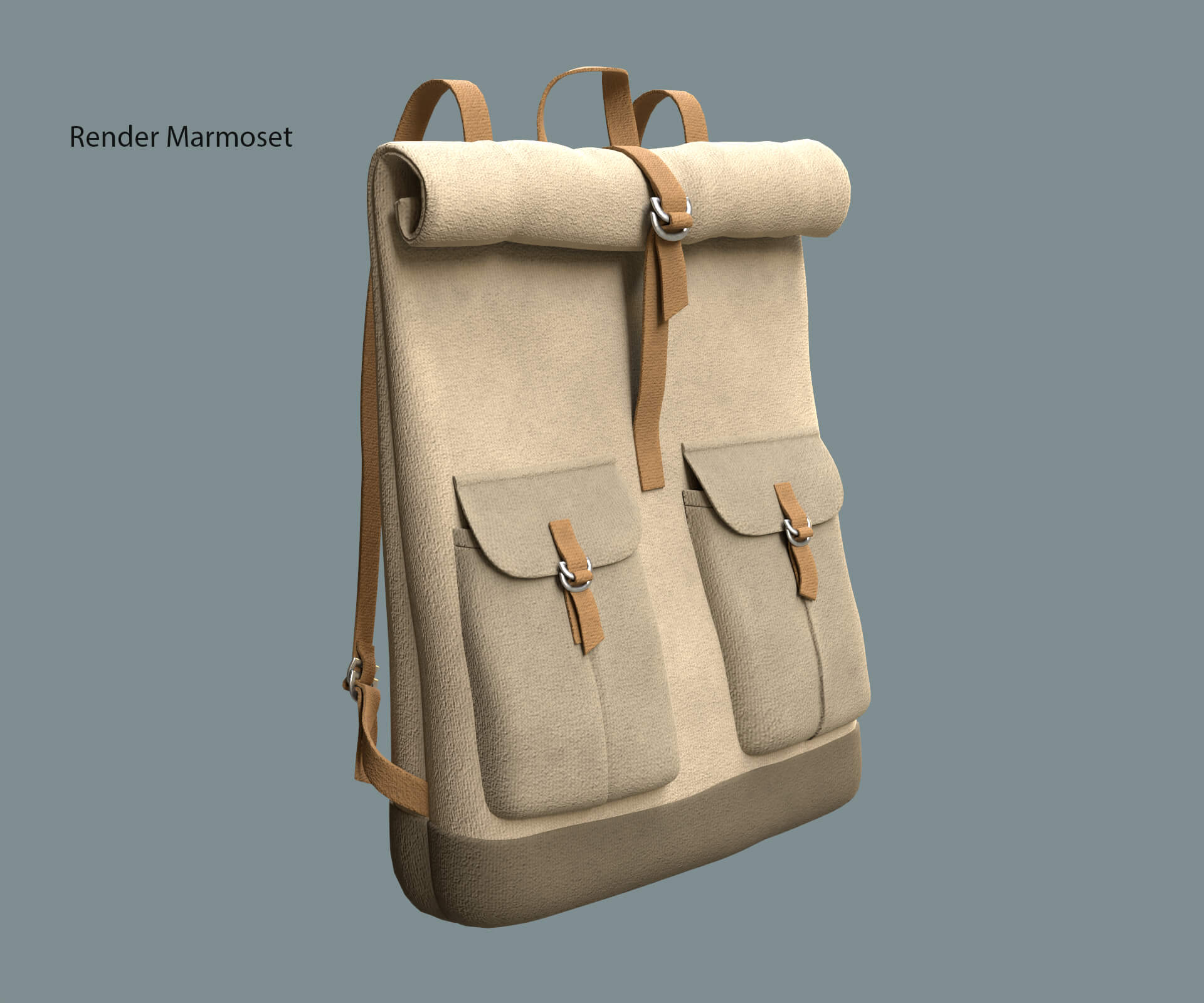 Realistic Traveler Backpack - 3D Model by AleoPix