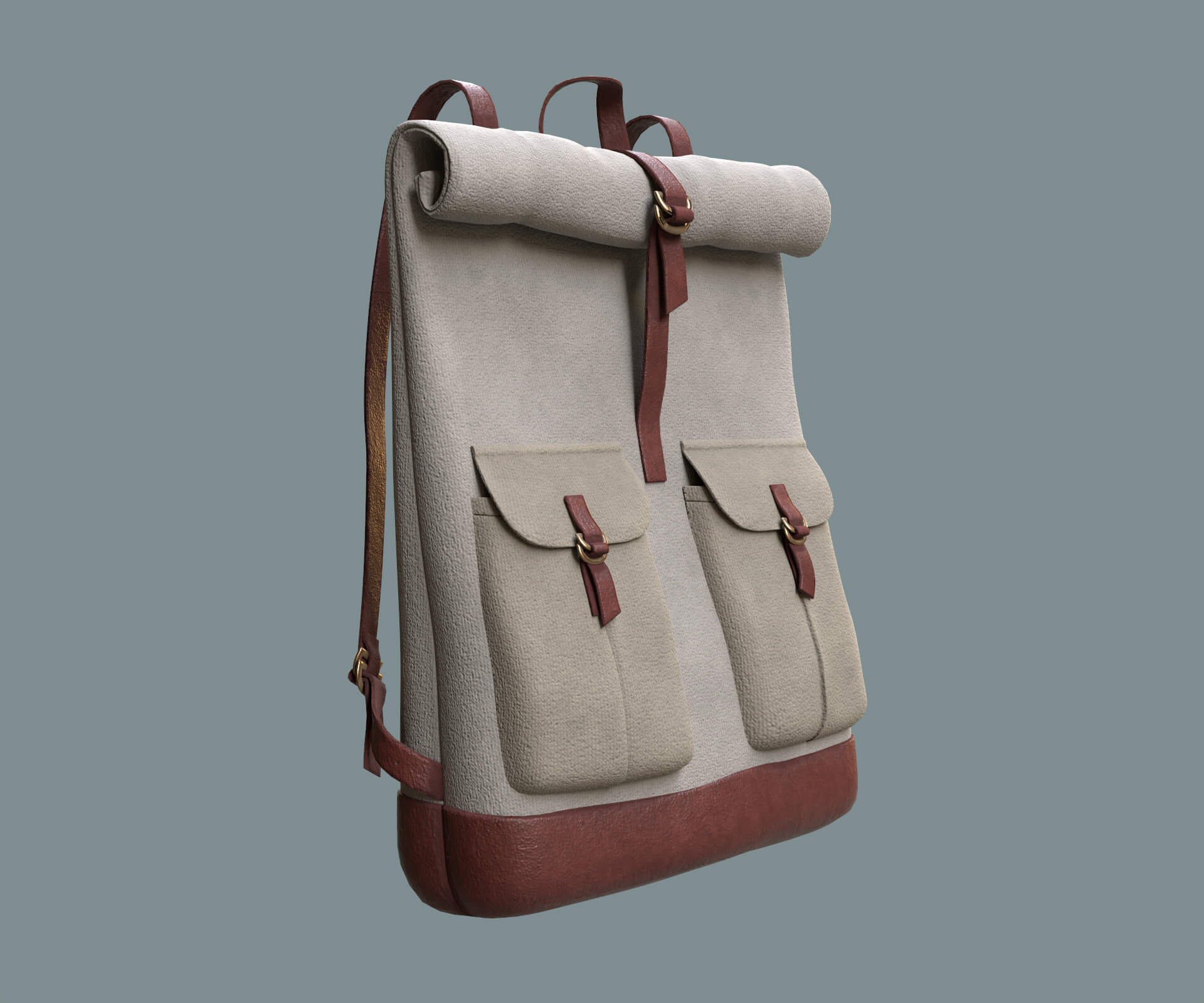 Realistic Traveler Backpack - 3D Model by AleoPix