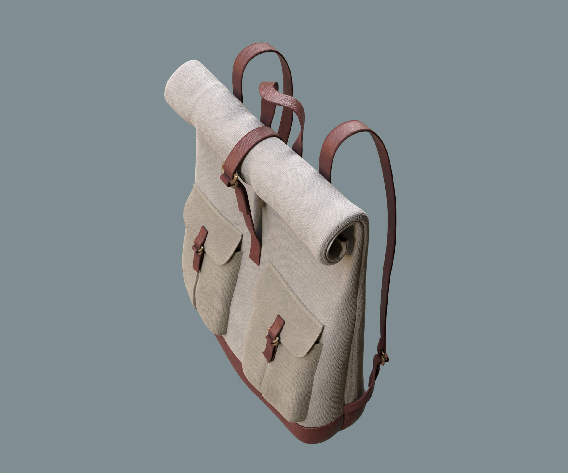 Realistic Traveler Backpack - 3D Model by AleoPix