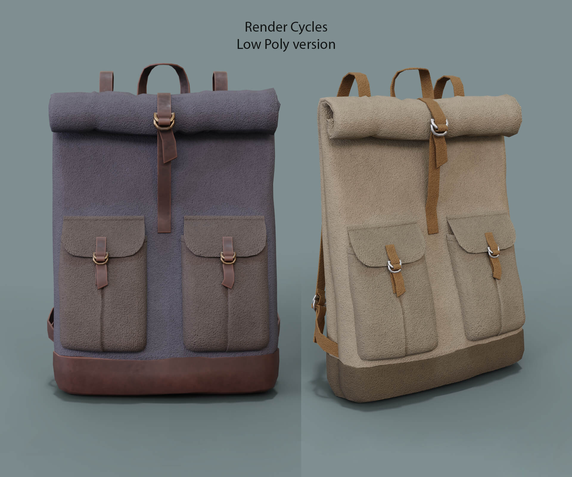 Realistic Traveler Backpack - 3D Model by AleoPix