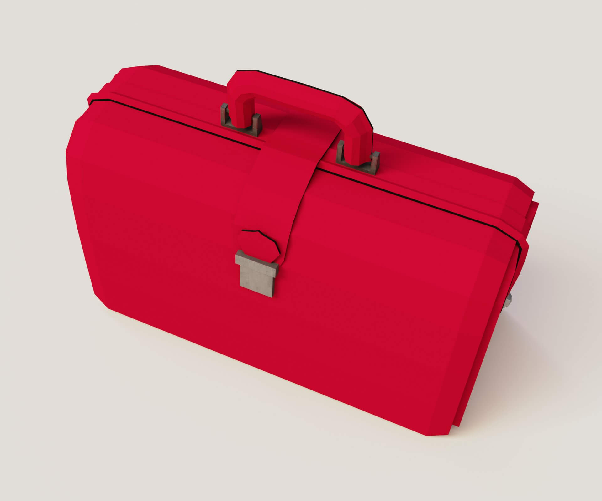 Red Valise - 3D Model by AleoPix