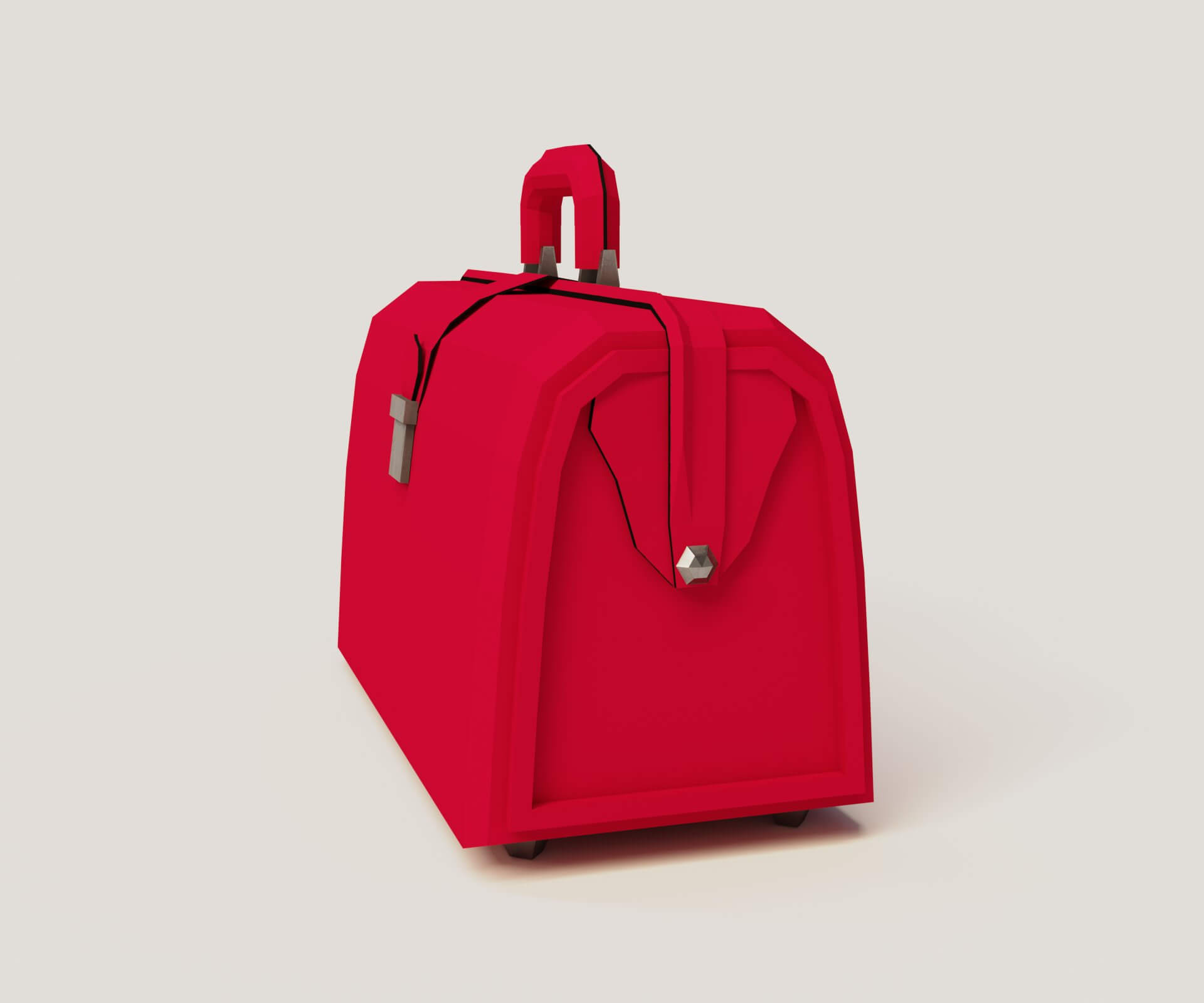 Red Valise - 3D Model by AleoPix