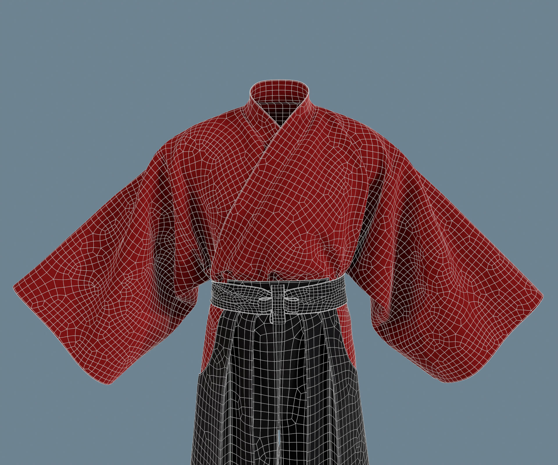 Samurai Hakama - 3D Model by AleoPix