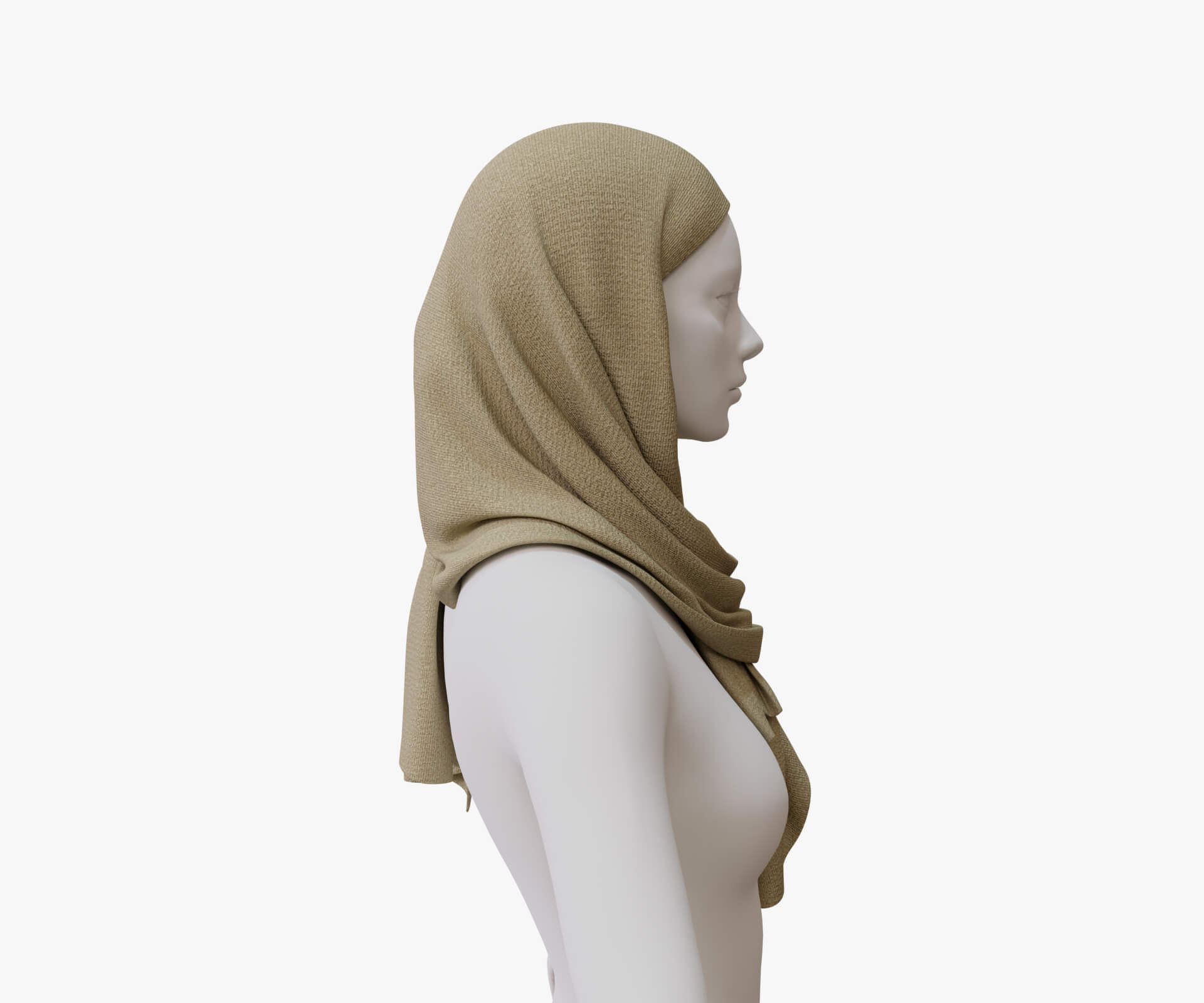 Medieval and Winter Shawl - 3D Model by AleoPix