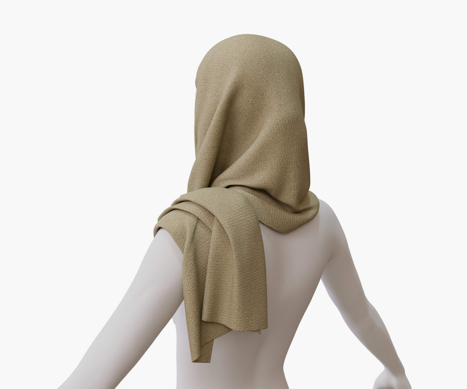 Medieval and Winter Shawl - 3D Model by AleoPix