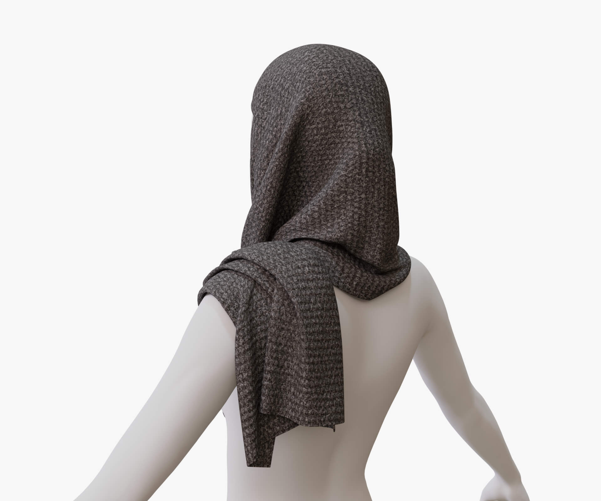 Medieval and Winter Shawl - 3D Model by AleoPix