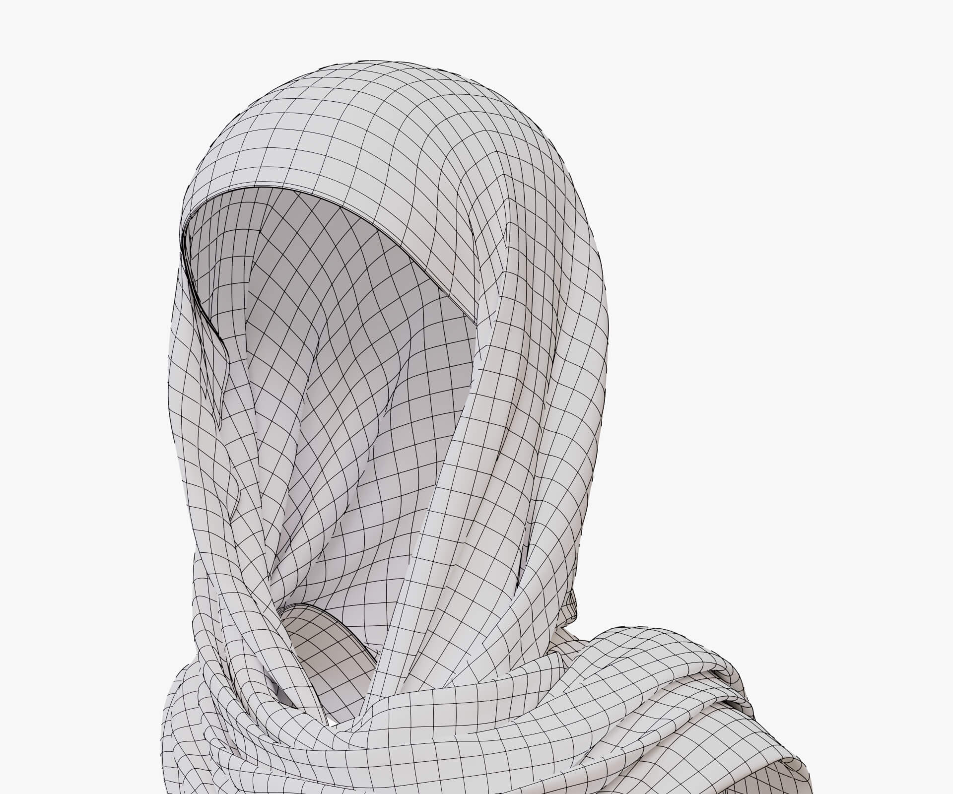 Medieval and Winter Shawl - 3D Model by AleoPix