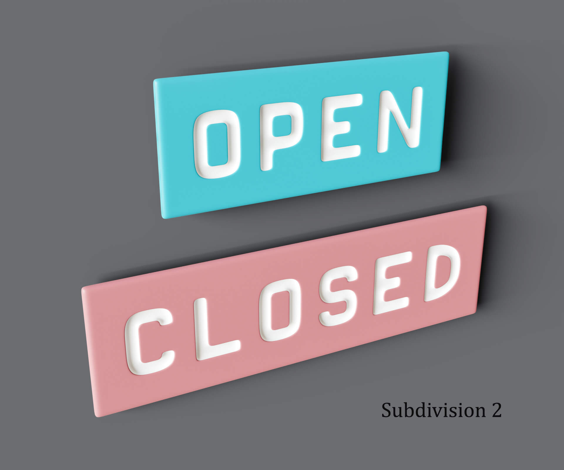 Signboard Open and Closed - 3D Model by AleoPix