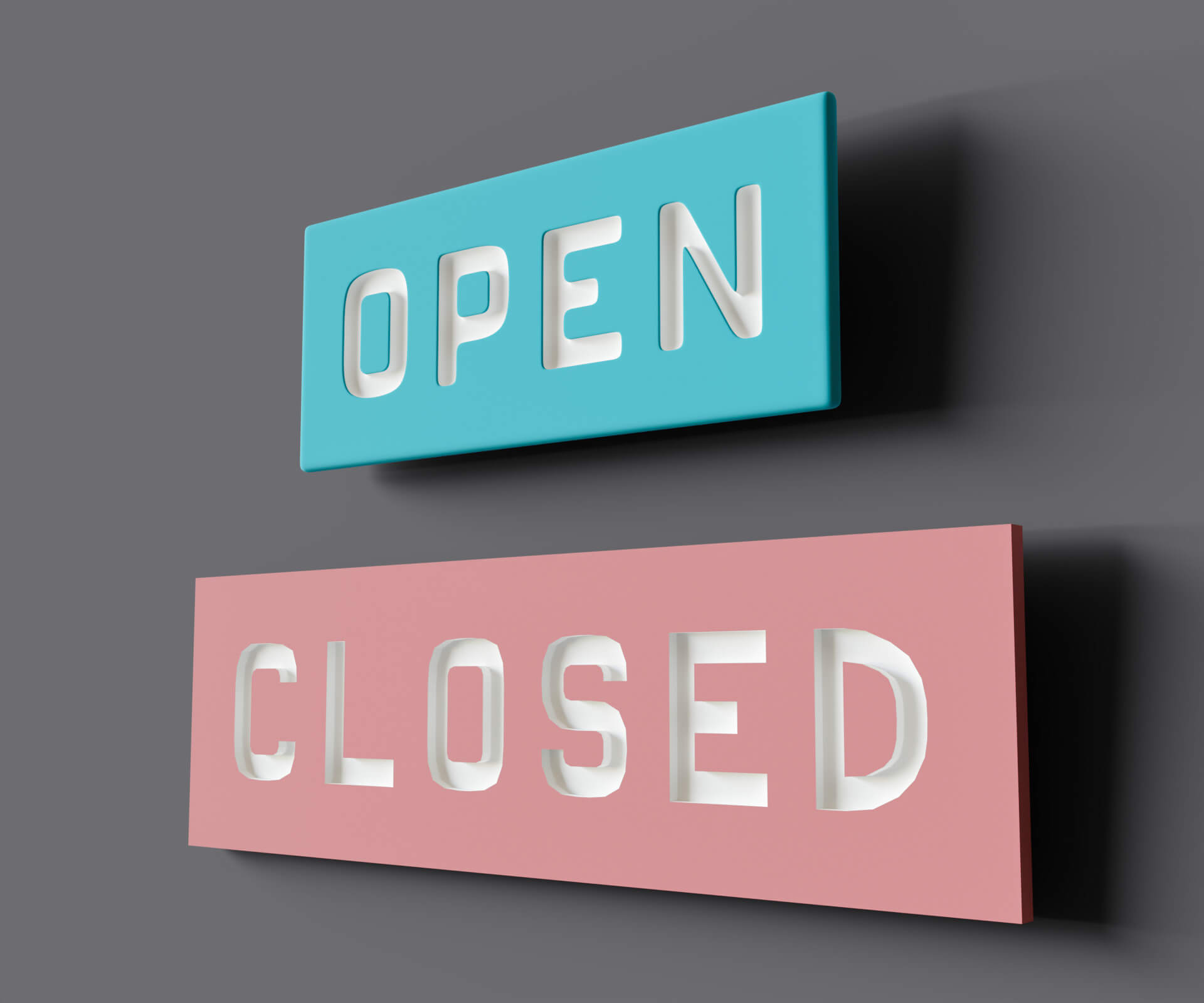 Signboard Open and Closed - 3D Model by AleoPix