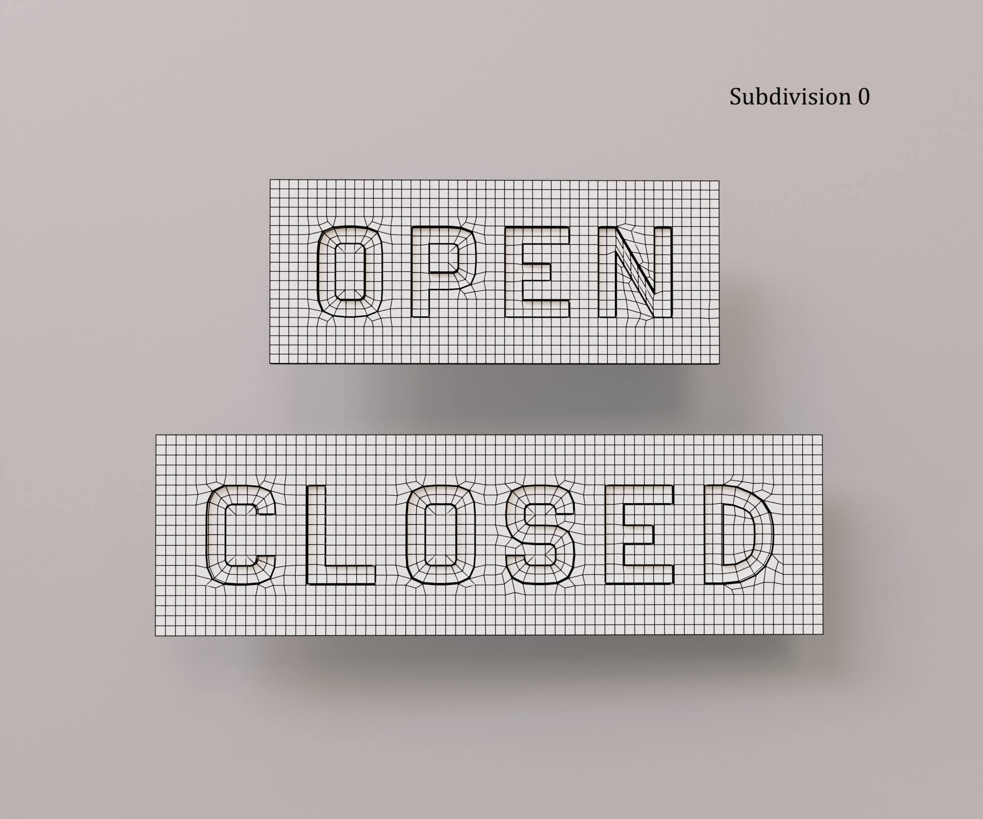 Signboard Open and Closed - 3D Model by AleoPix