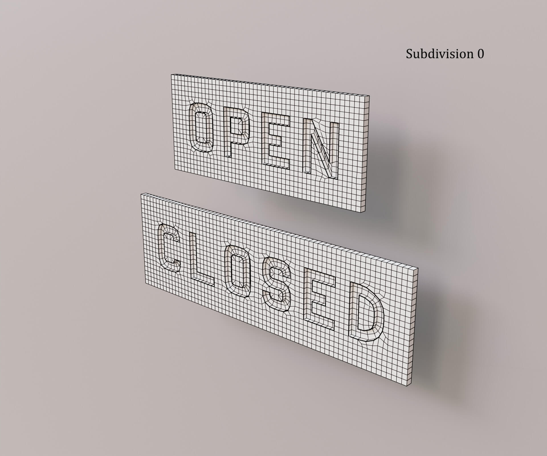 Signboard Open and Closed - 3D Model by AleoPix