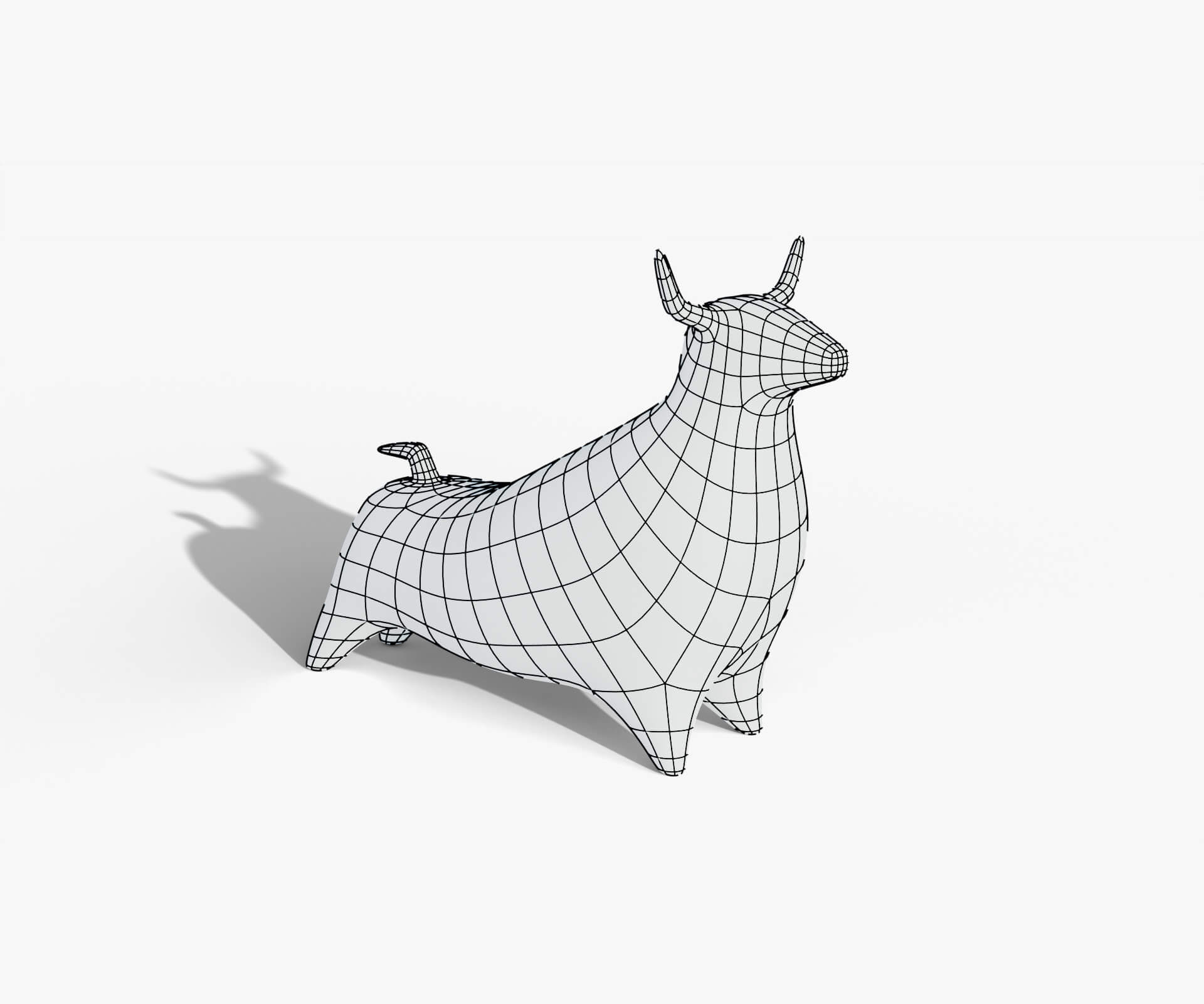 Stone Bull Statue - 3D Model by AleoPix