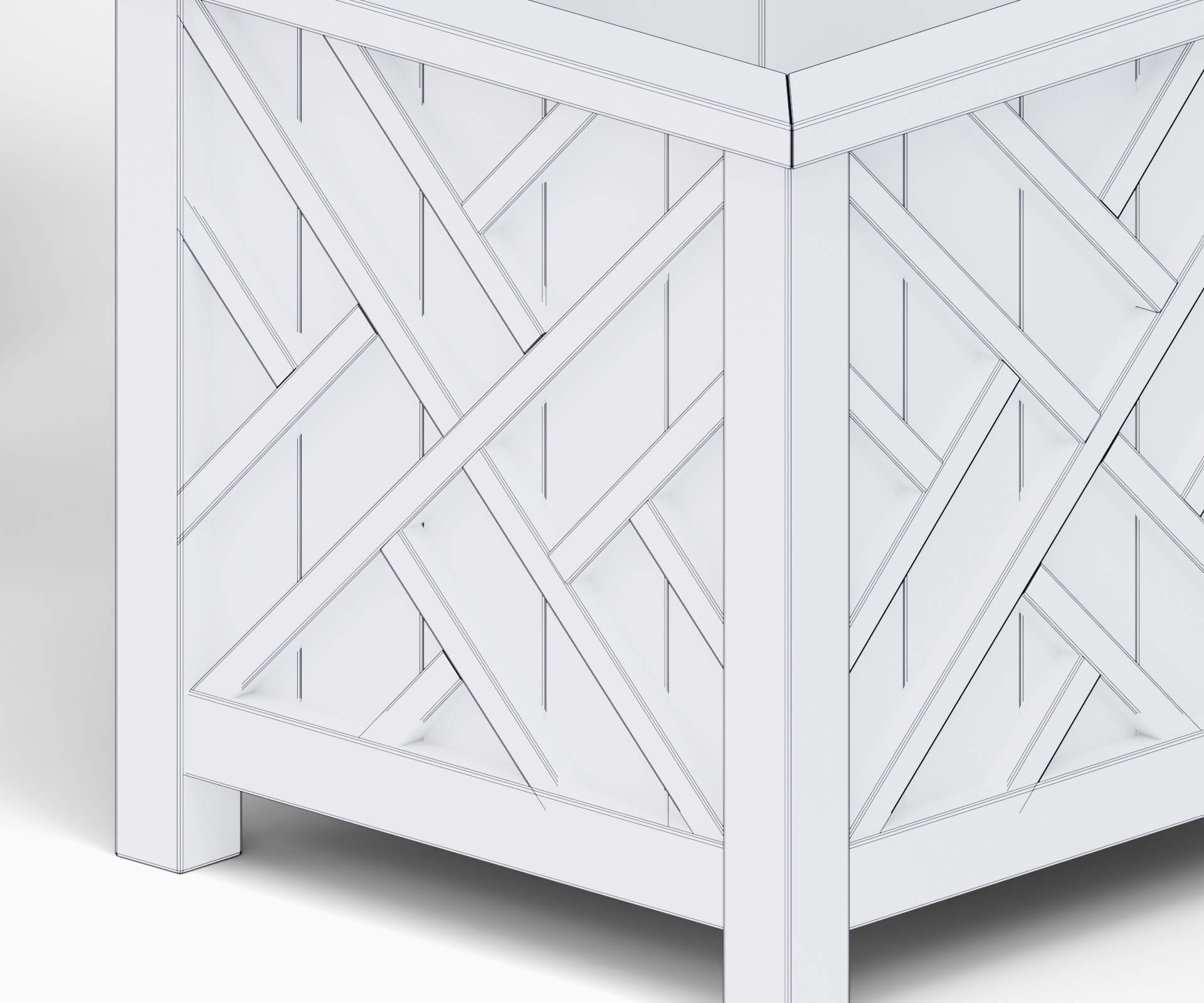 Wooden Flower Box - 3D Model by AleoPix