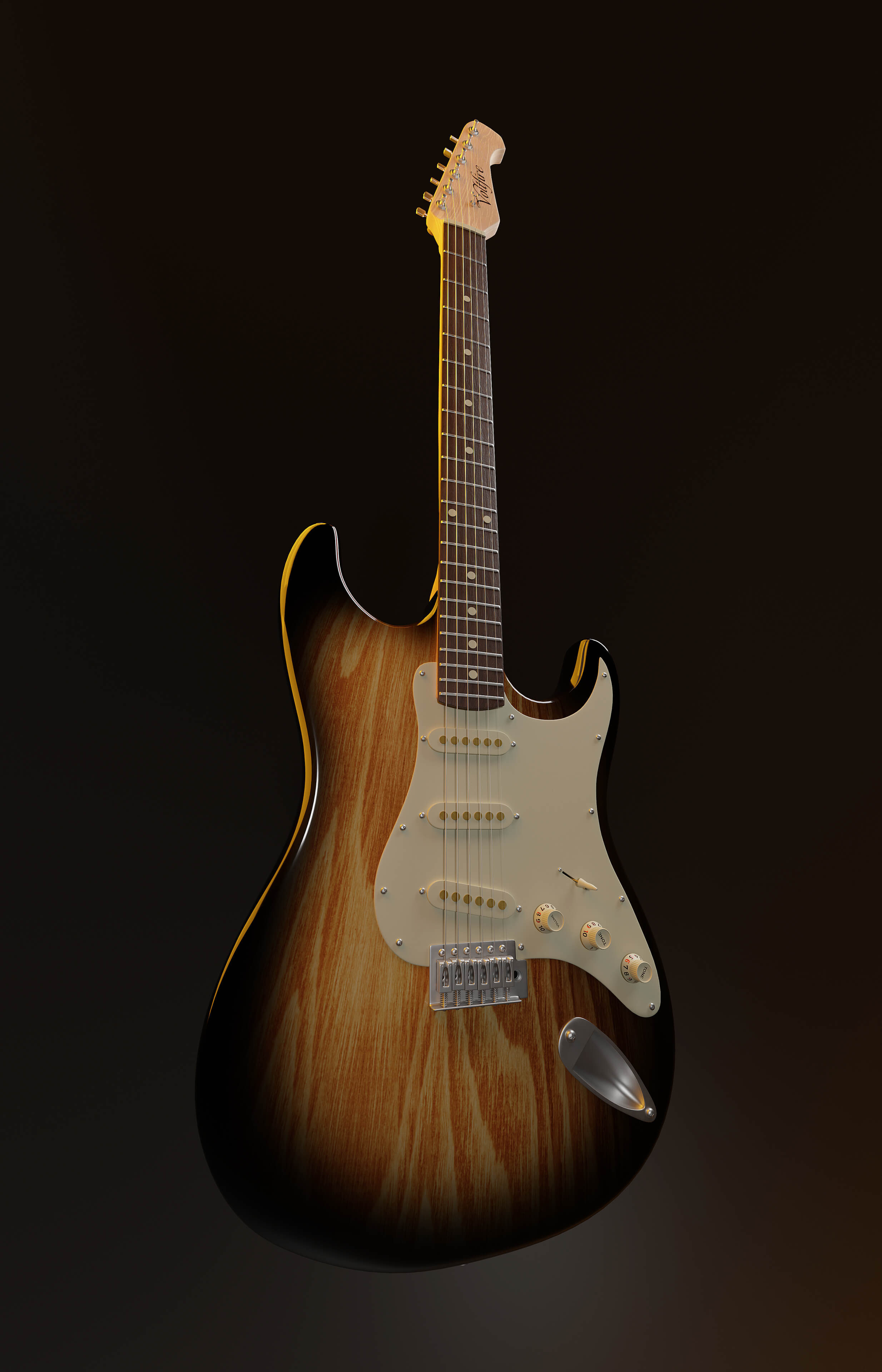 Electric Guitar - 3D Model by Alessandro2595
