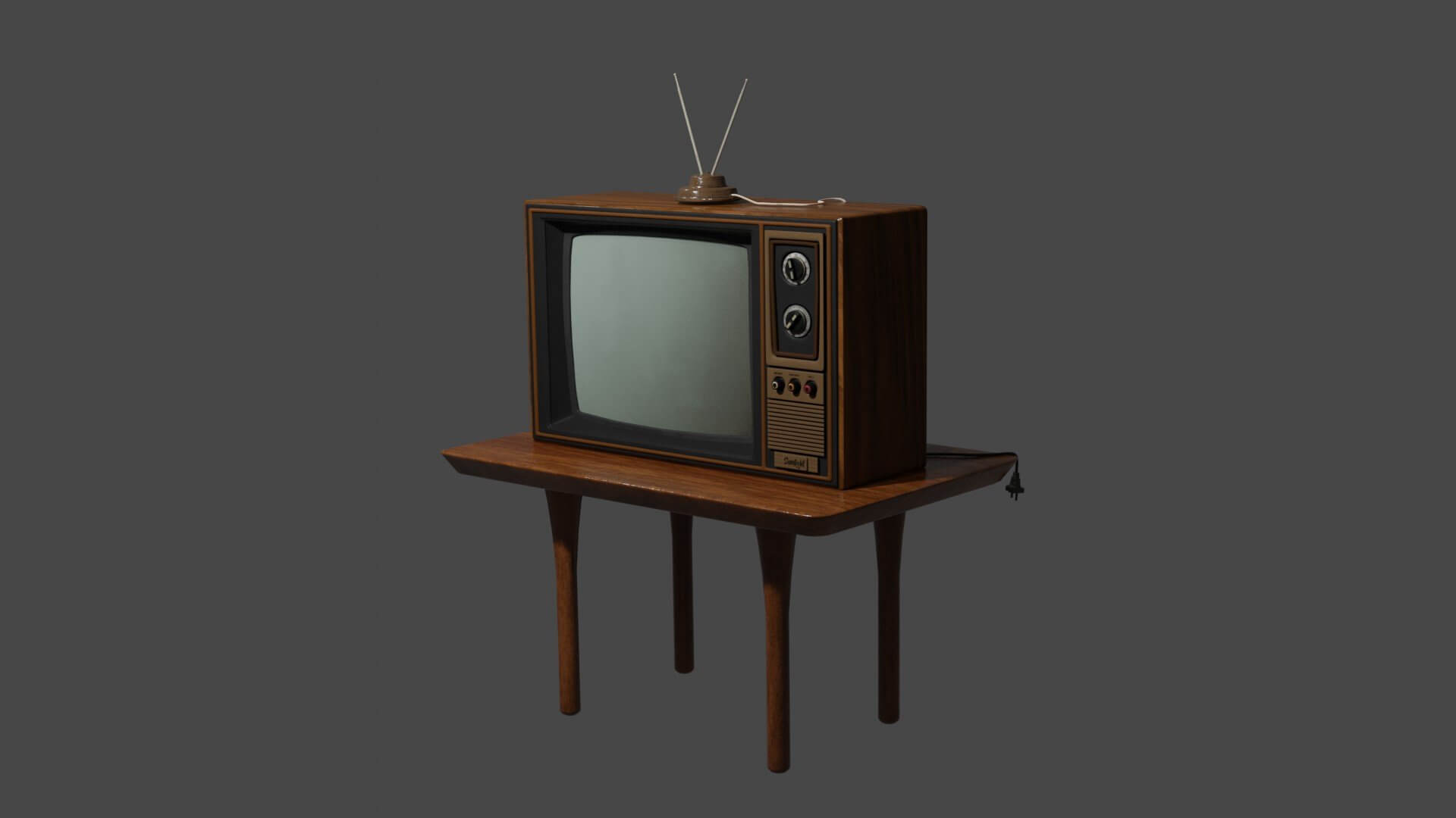 Old Vintage TV - 3D Model by Alessandro2595