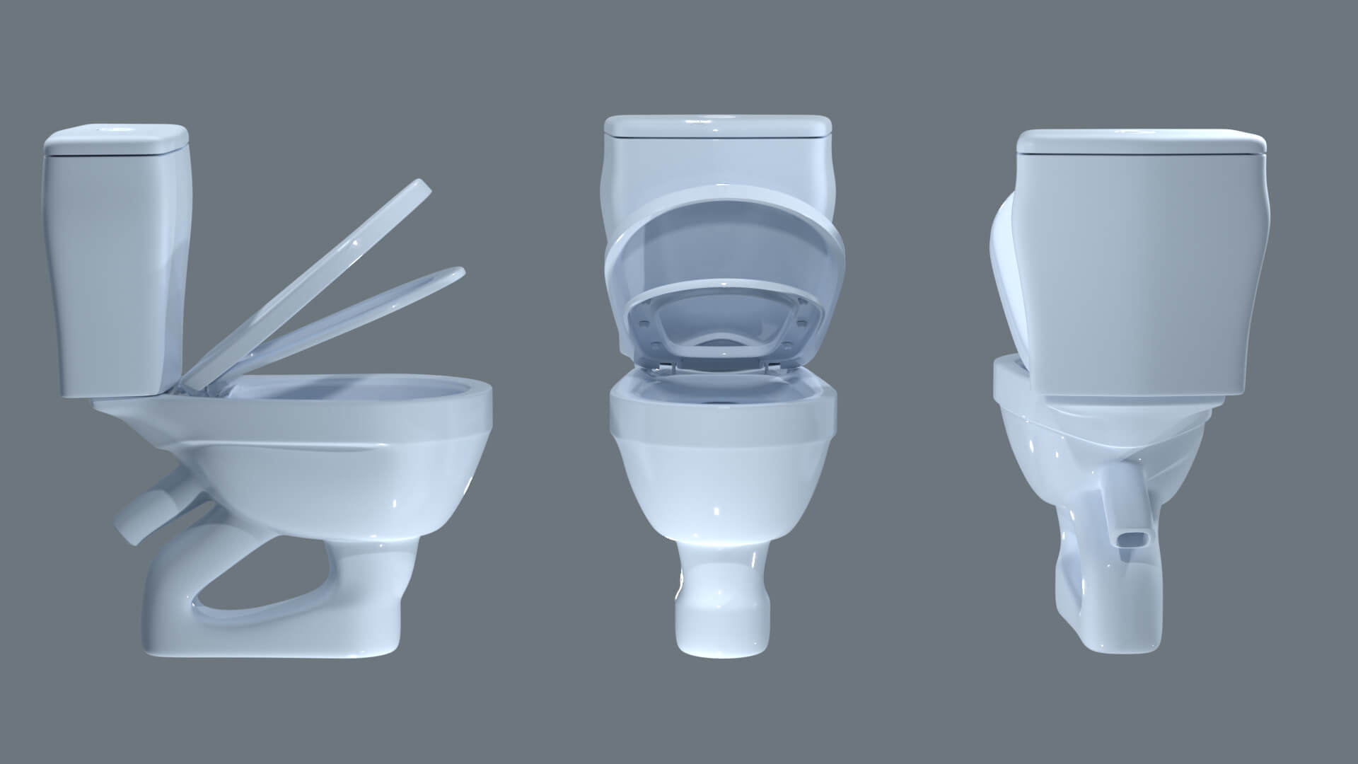White Toilet - Free 3D Model by Alessandro2595