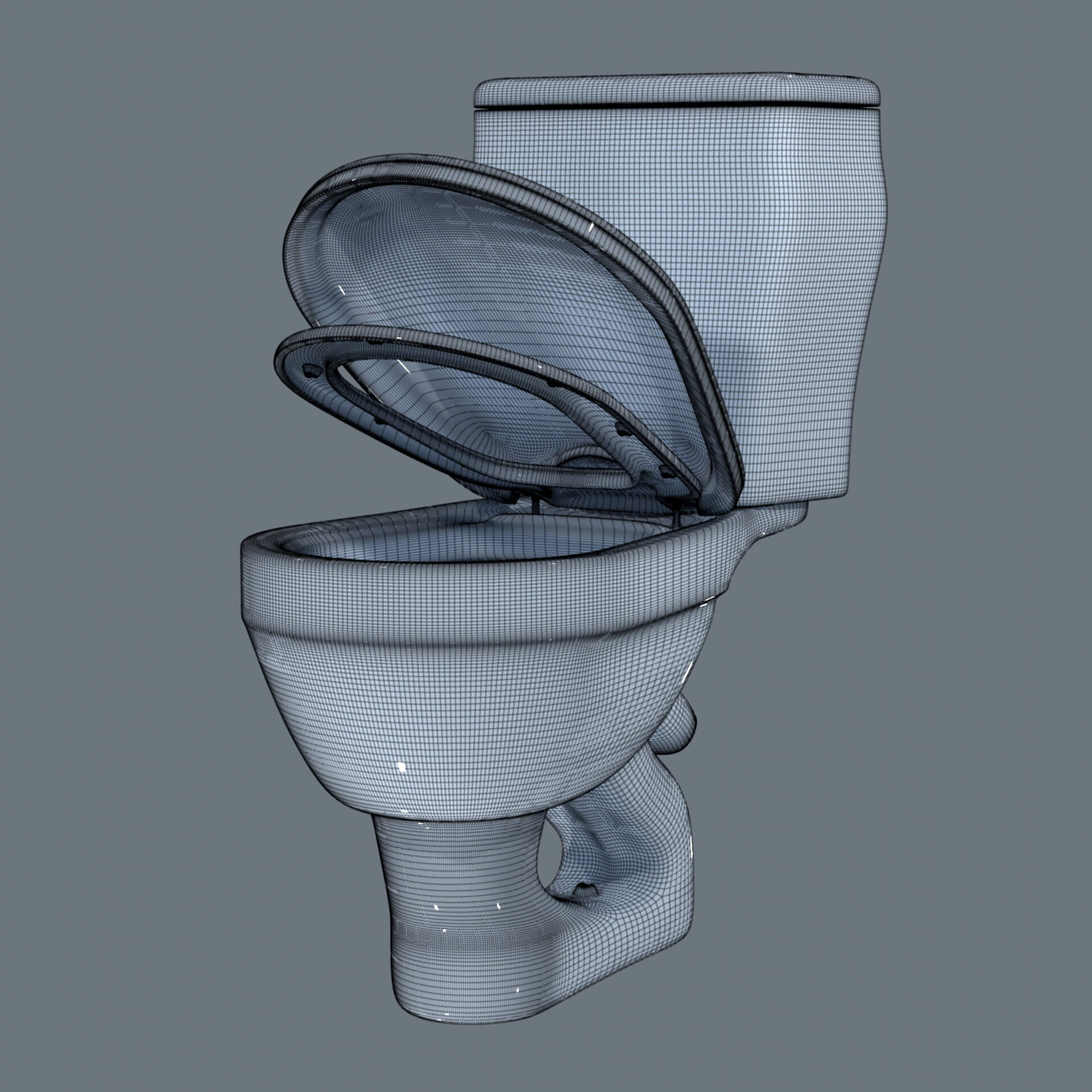 White Toilet - Free 3D Model by Alessandro2595