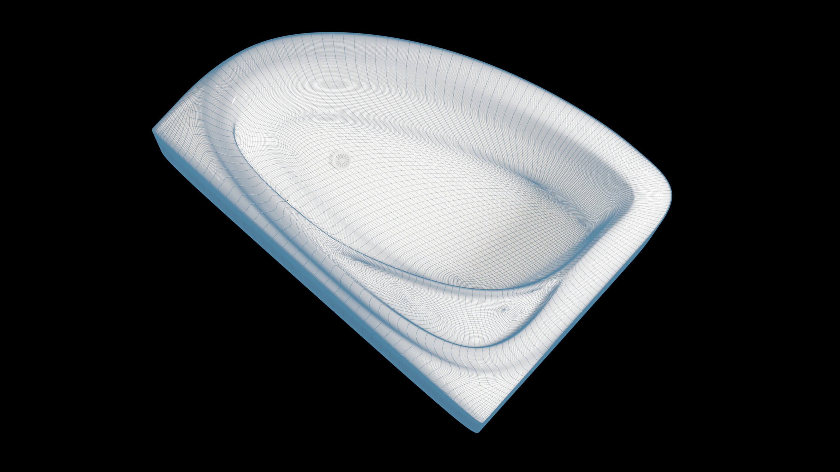 White Triangular Bathtub - Free 3D Model by Alessandro2595