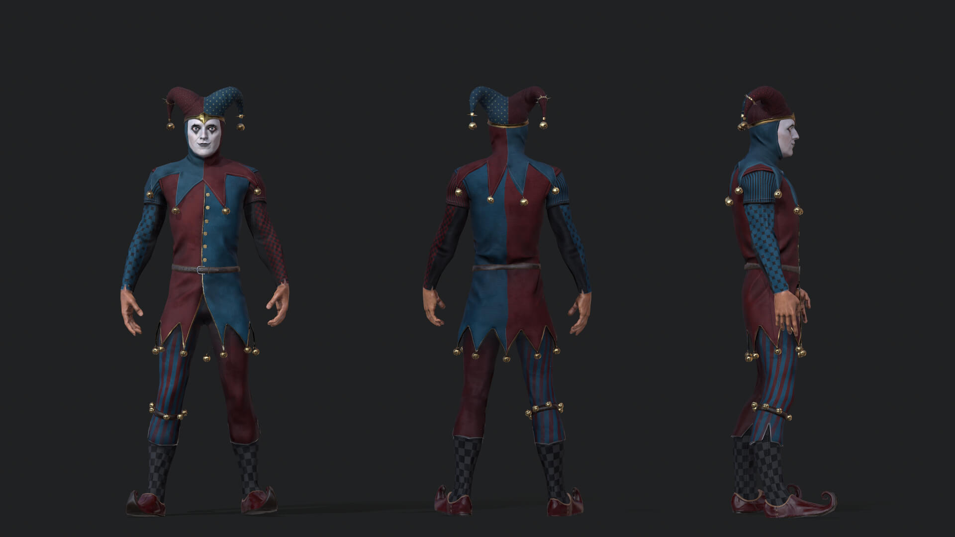 Clown Medieval - 3D Model by Alesskkyy