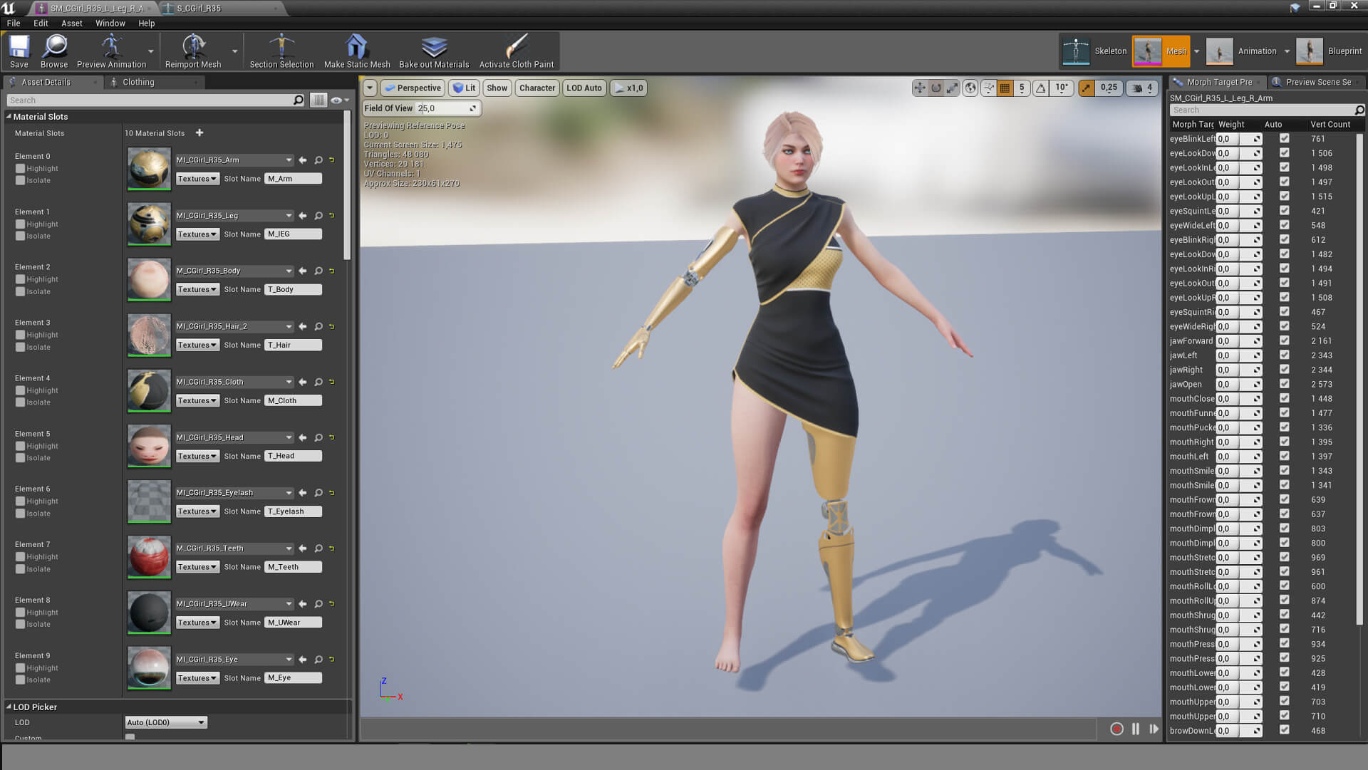 Cyber Girl R35 - 3D Model by Alesskkyy