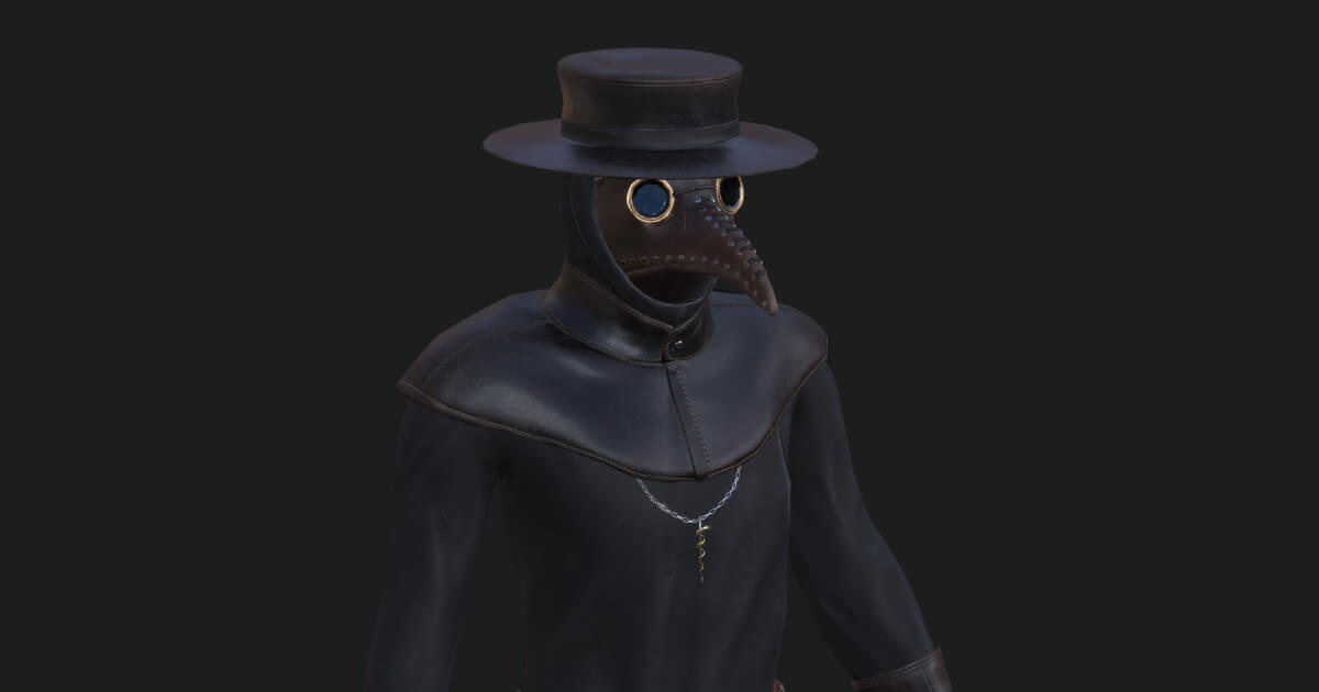 Plague Doctor - 3D Model by Alesskkyy