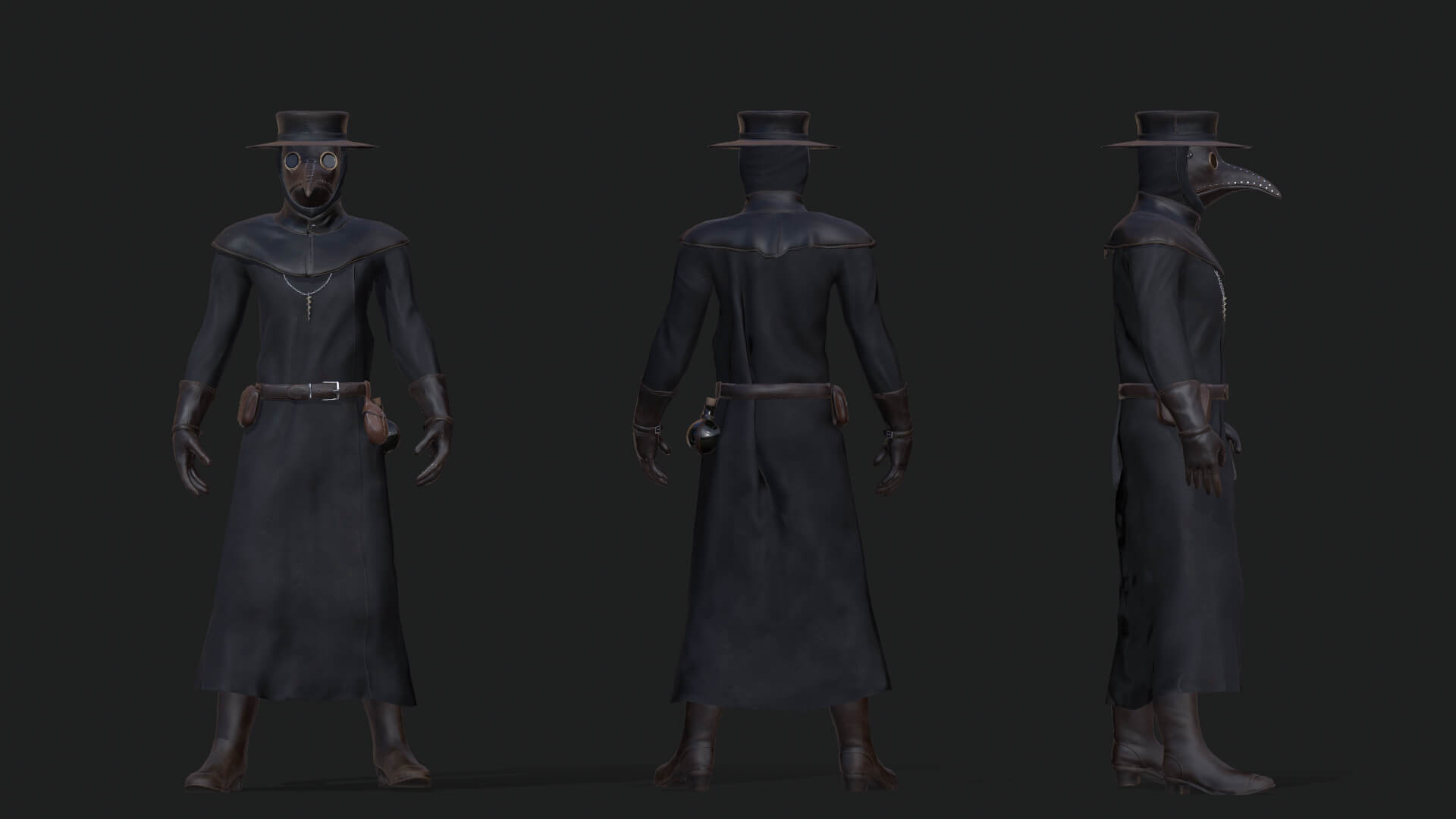 Plague Doctor - 3D Model by Alesskkyy