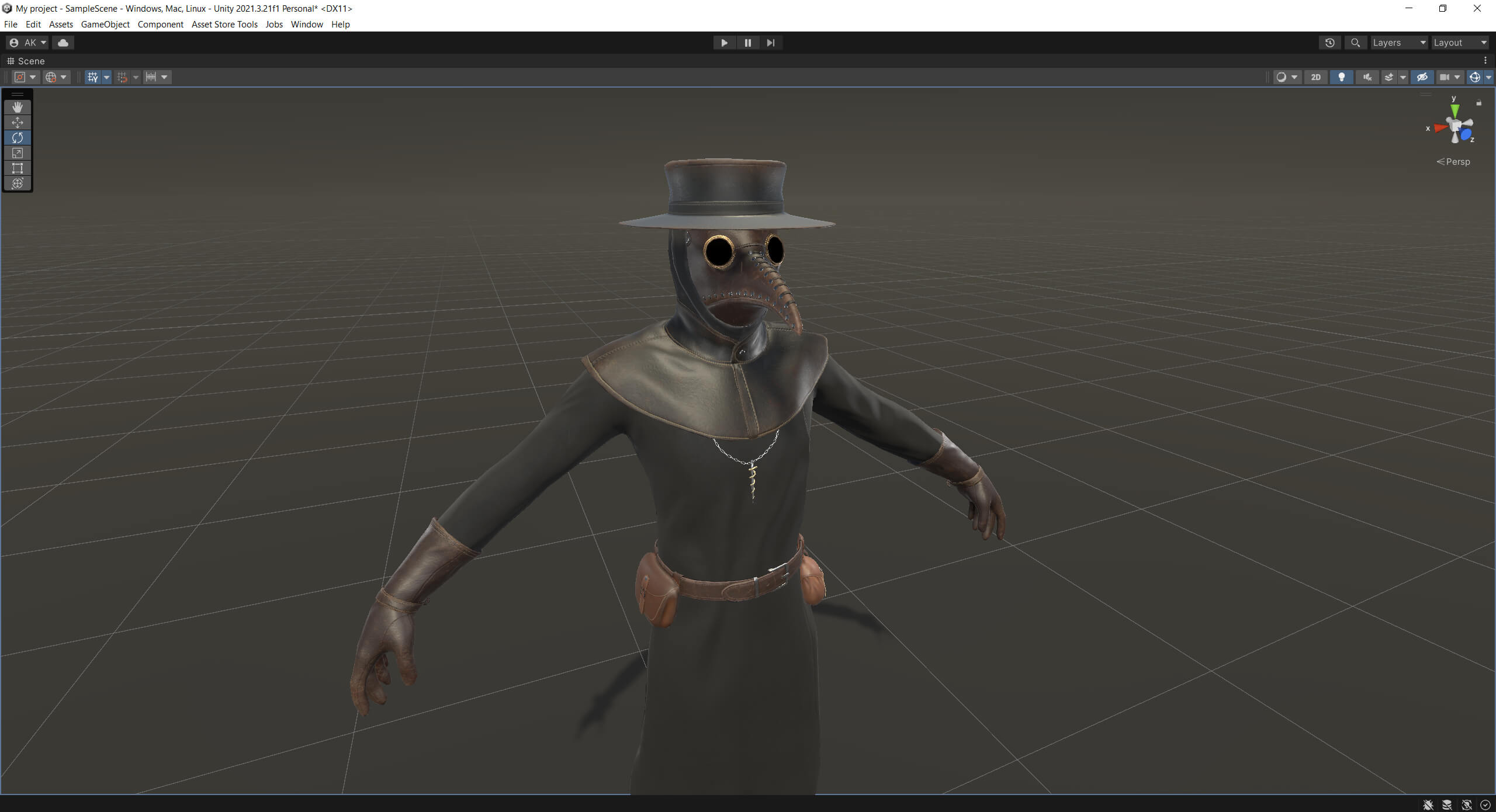 Plague Doctor - 3D Model by Alesskkyy