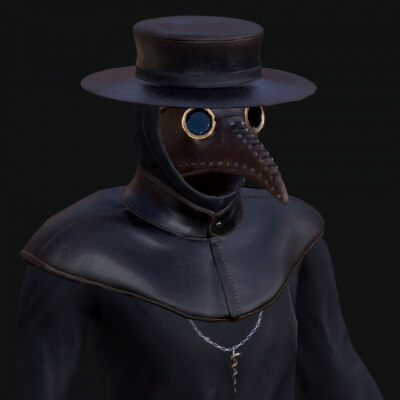 Plague Doctor - 3D Model by Alesskkyy