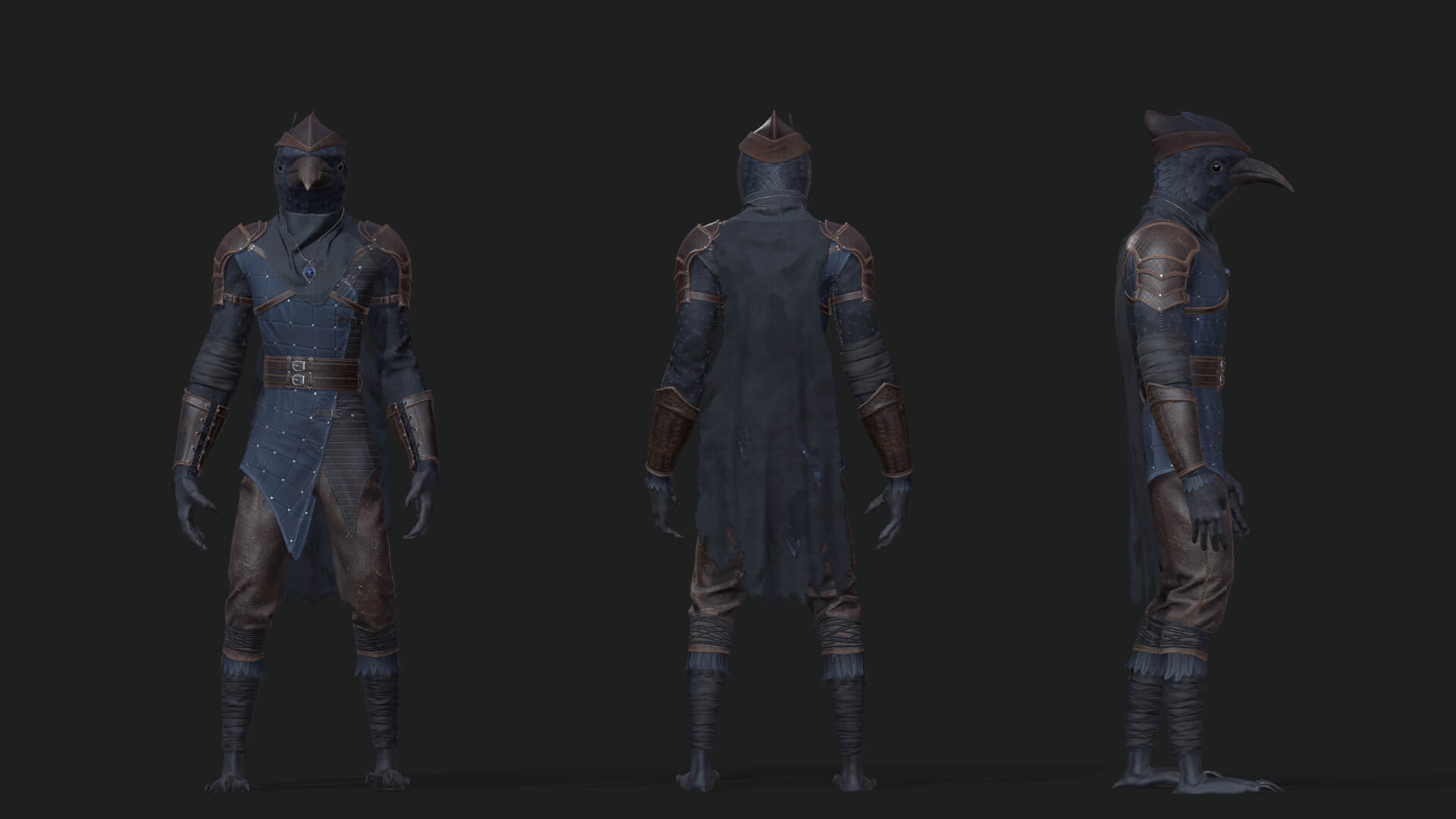 Raven - Medieval Charater 3D Model by Alesskkyy