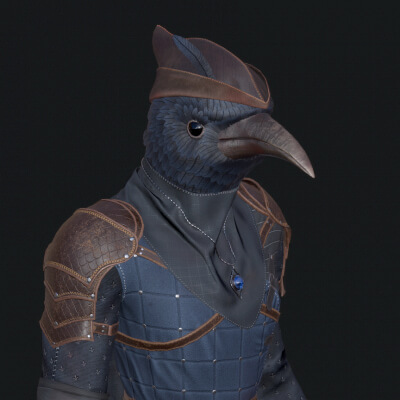 Raven - Medieval Charater 3D Model by Alesskkyy