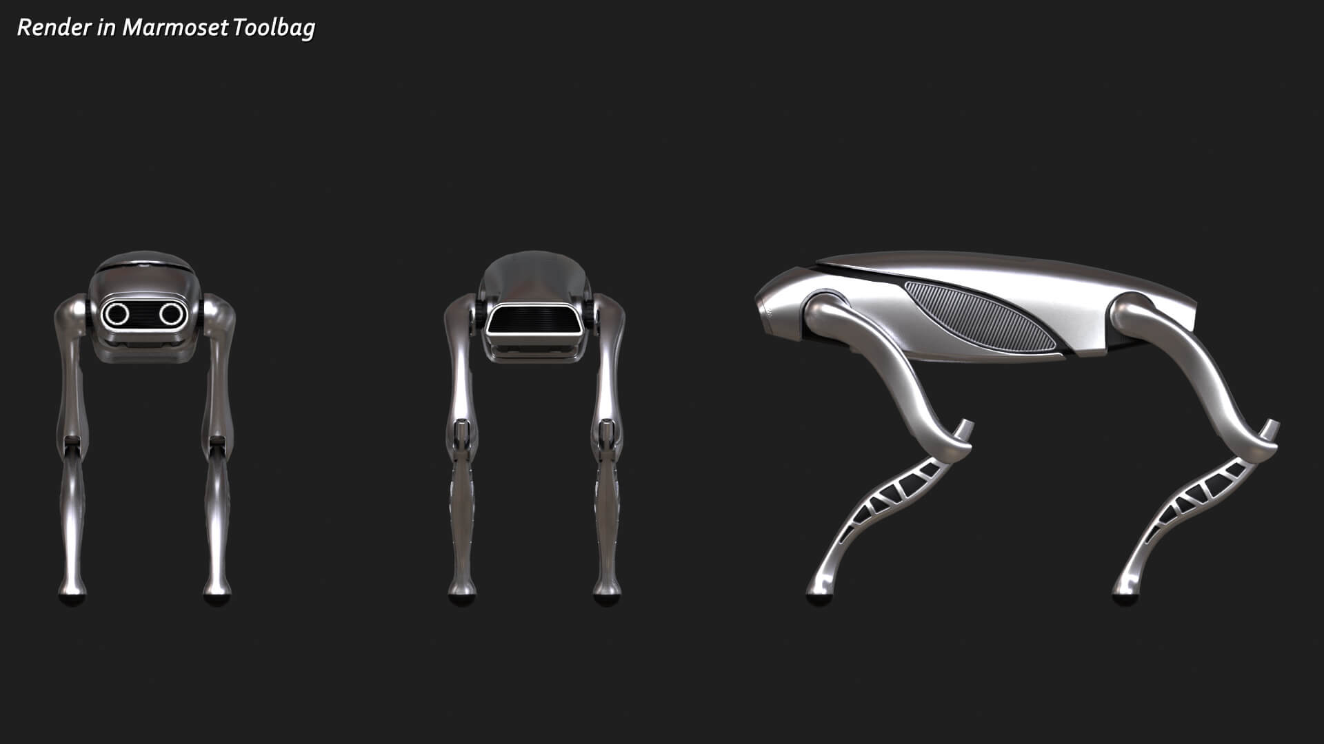 Robot Dog 2 - Game Character 3D Model by Alesskkyy