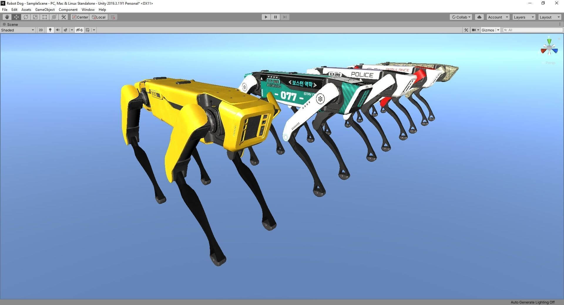 Robot Dog - Game Charater 3D Model by Alesskkyy