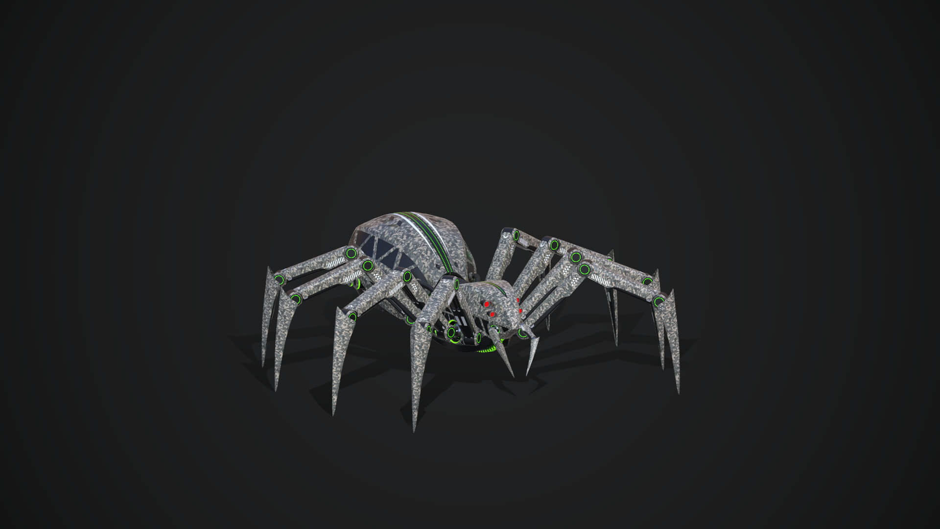 Spider Robot - 3D Model by Alesskkyy
